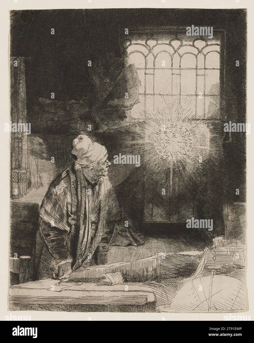 Rembrandts famous etching faust hi-res stock photography and images - Alamy