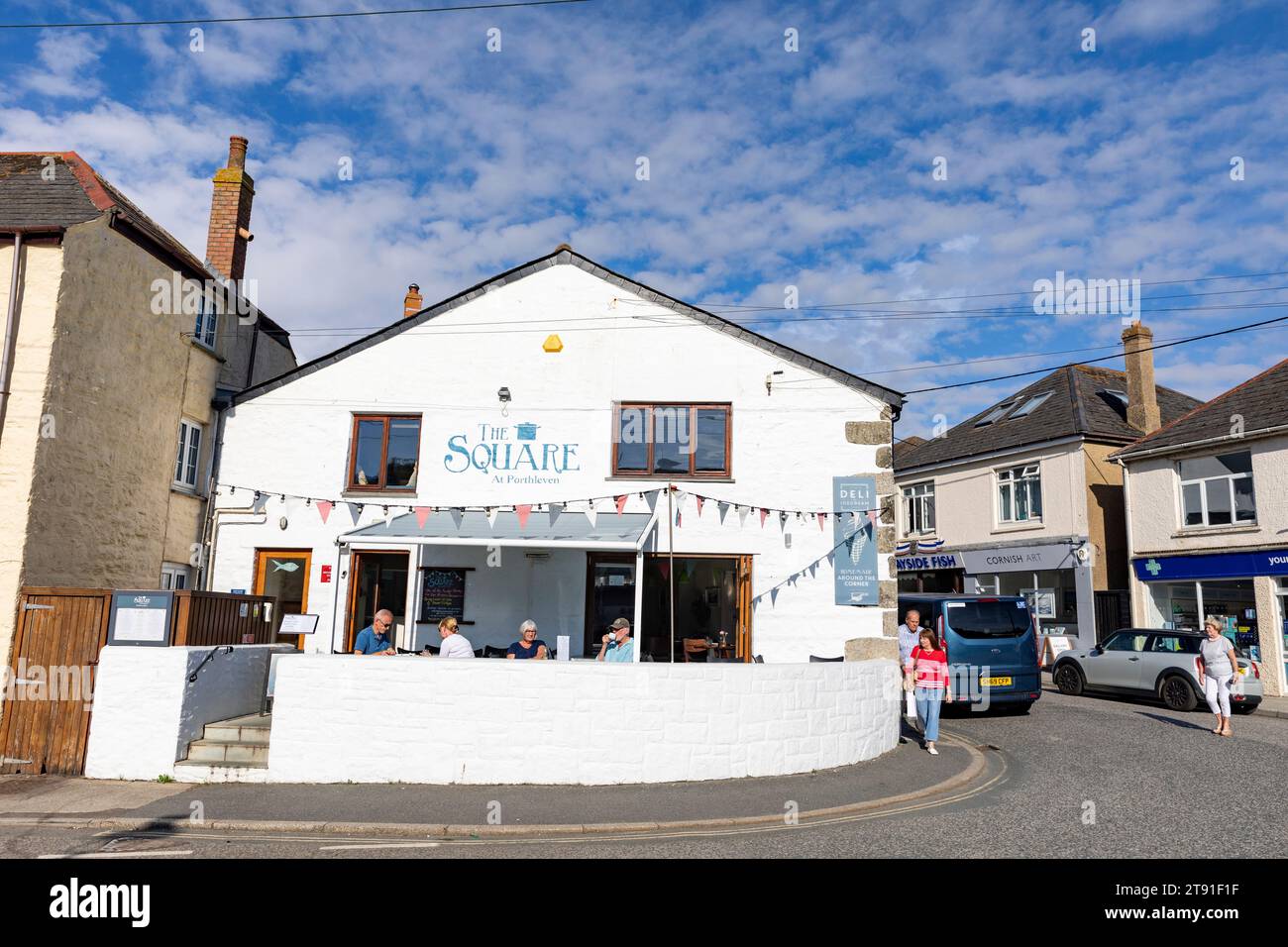 Porthleven Cornwall, The Square restaurant in Porthleven town centre ...