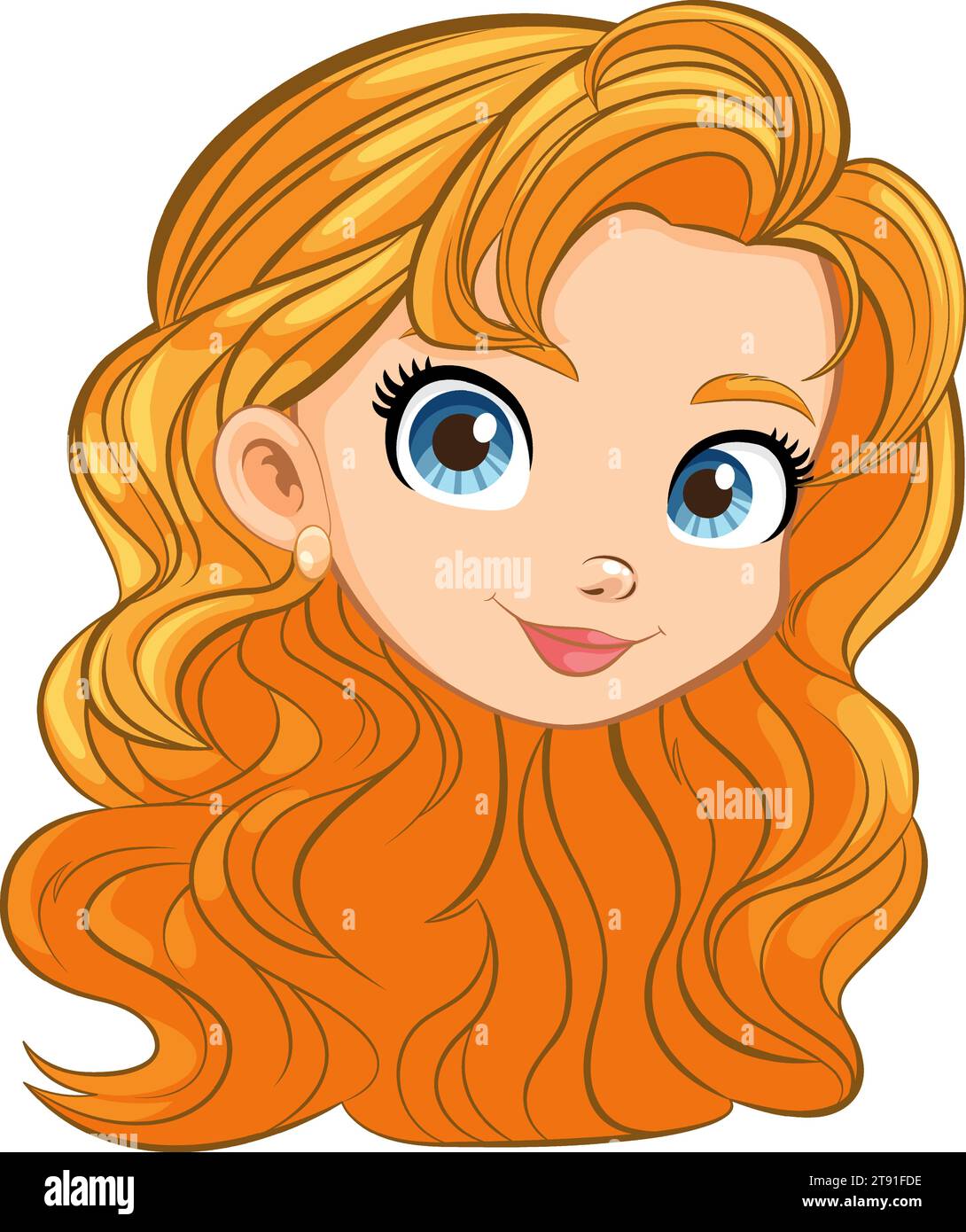 A Stunning Vector Illustration Of A Beautiful Woman With Long Hair