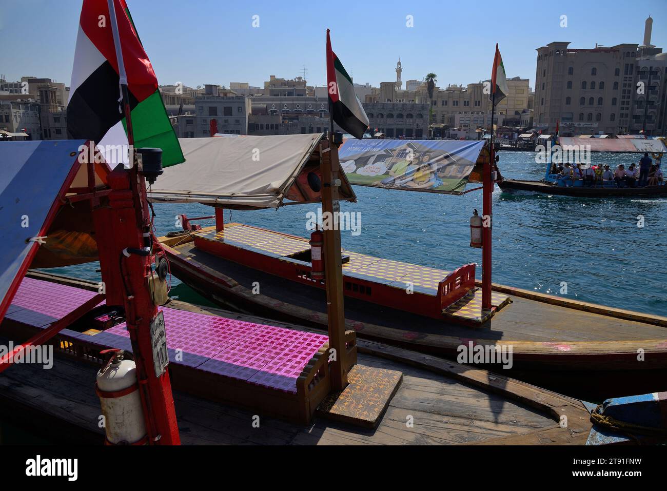 Uae flag dubai skyline hi-res stock photography and images - Alamy