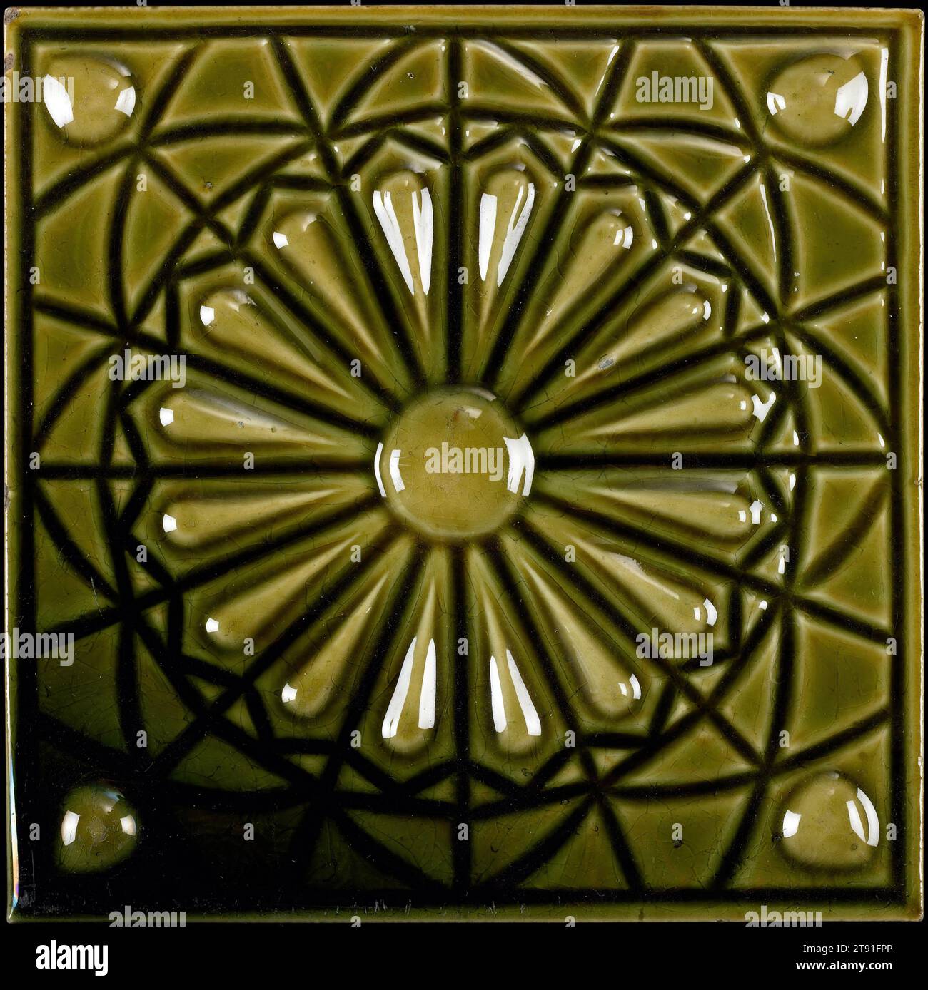 Tile with geometric design, 1881-1883, J. & J.G. Low Patent Art Tile ...