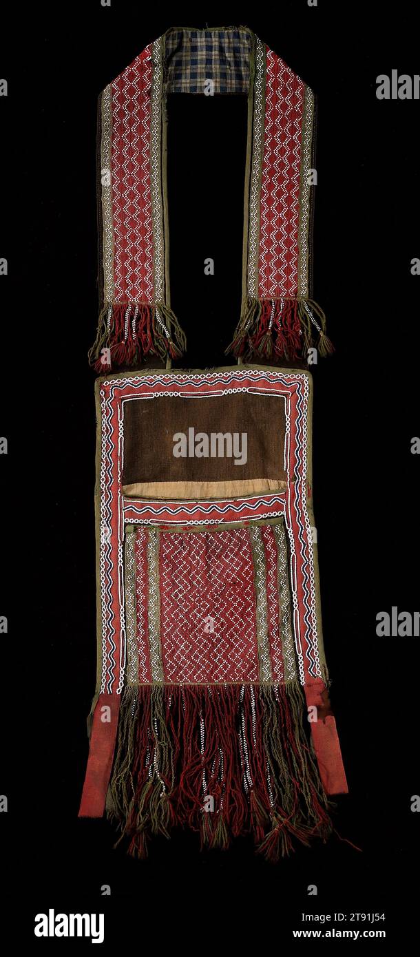 Bandolier Bag, c. 1830-1850, 44 3/4 x 11 3/16 in. (113.67 x 28.42 cm ...
