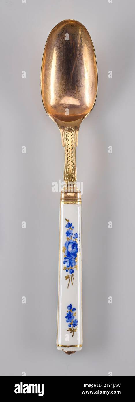 Spoon, from a flatware dessert service, 18th century, Meissen Porcelain ...