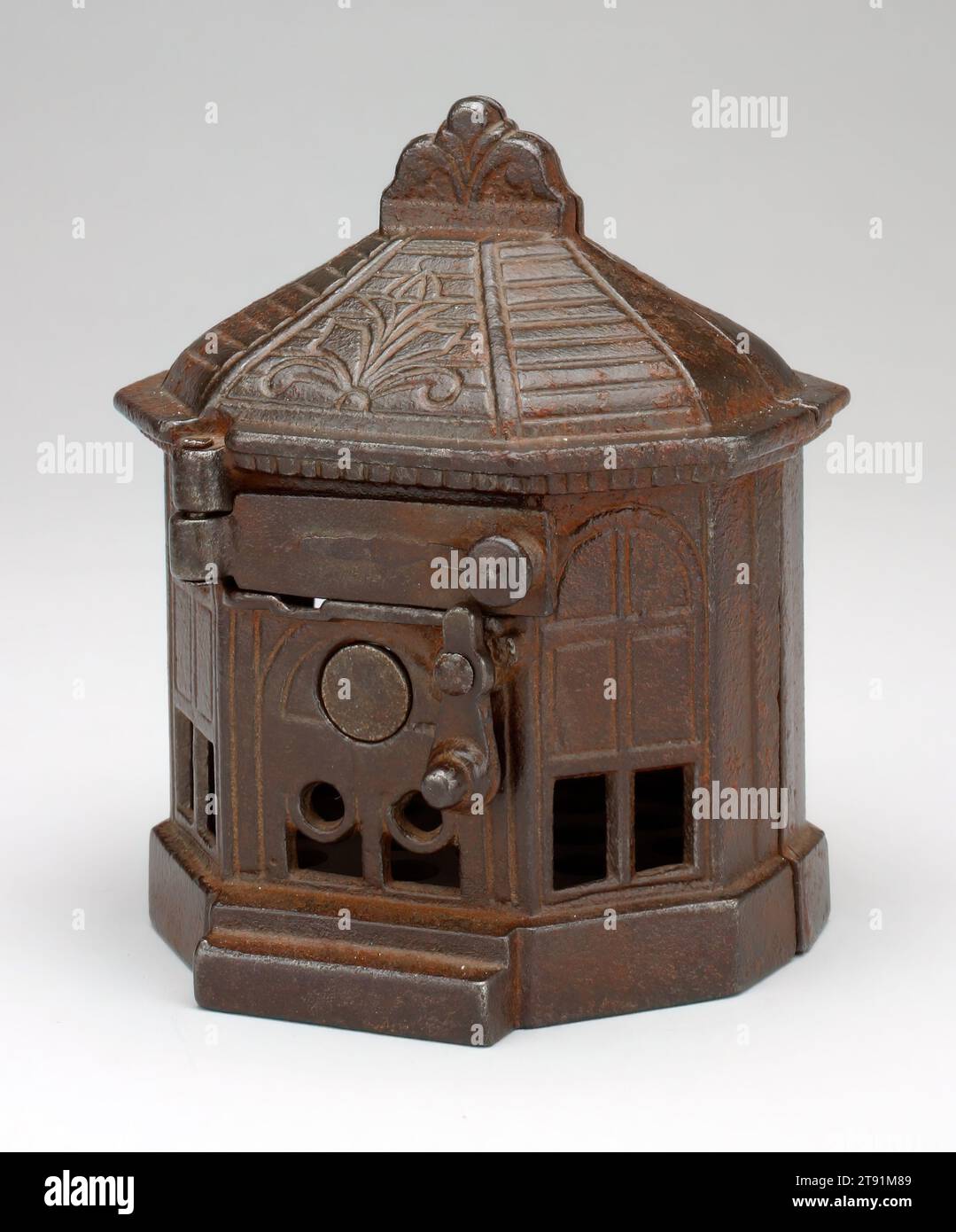 Snap It' (eight-sided building) mechanical bank, c. 1885-1890, H. L ...