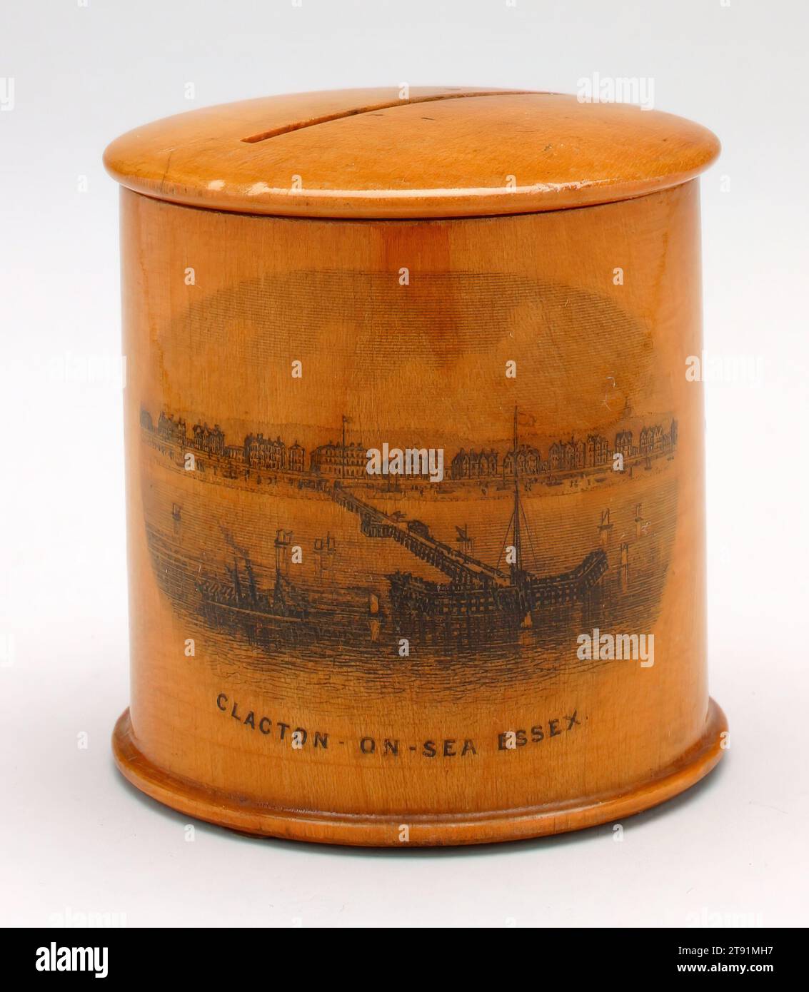 Clacton-on-Sea, Essex (money box)' still bank, 19th century, 2 1/8 x 2 ...