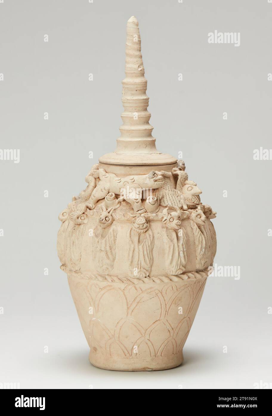 Zodiac Funerary Jar, 13th century, 13 9/16 x 6 3/16 x 6 3/16 in. (34.45 ...