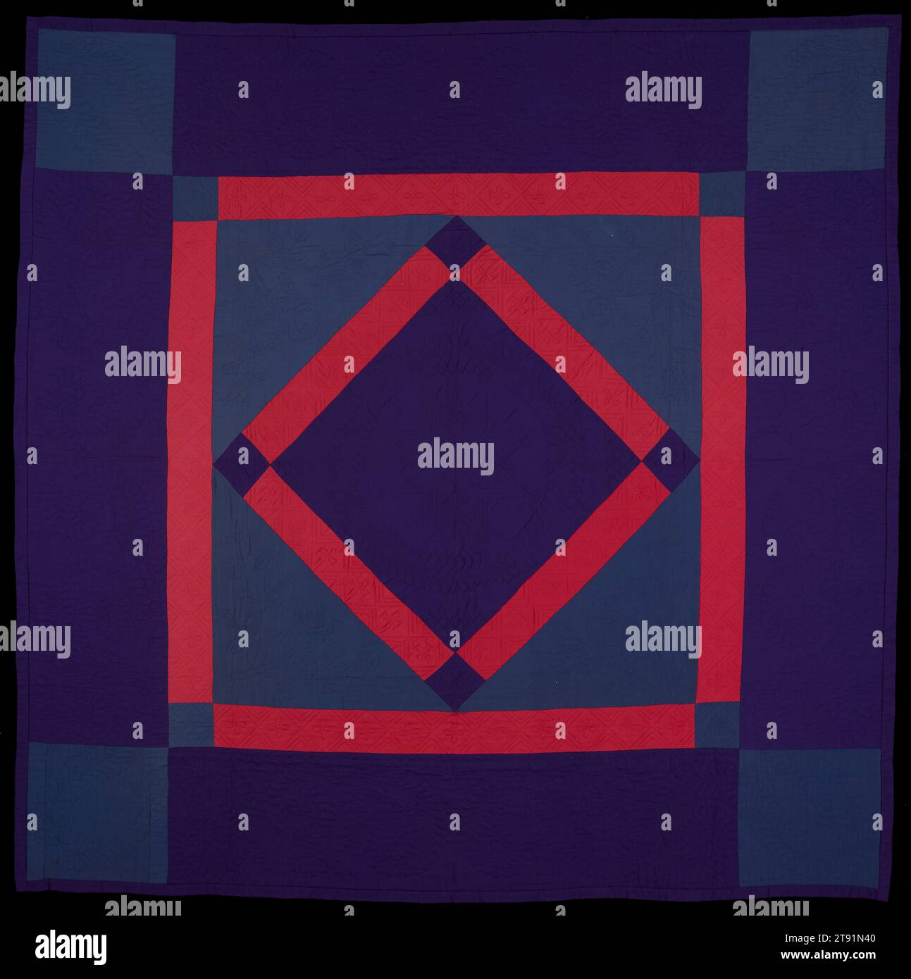 Diamond in Square quilt, c. 1910, Unknown Amish, 78 7/8 x 80 1/8 in ...