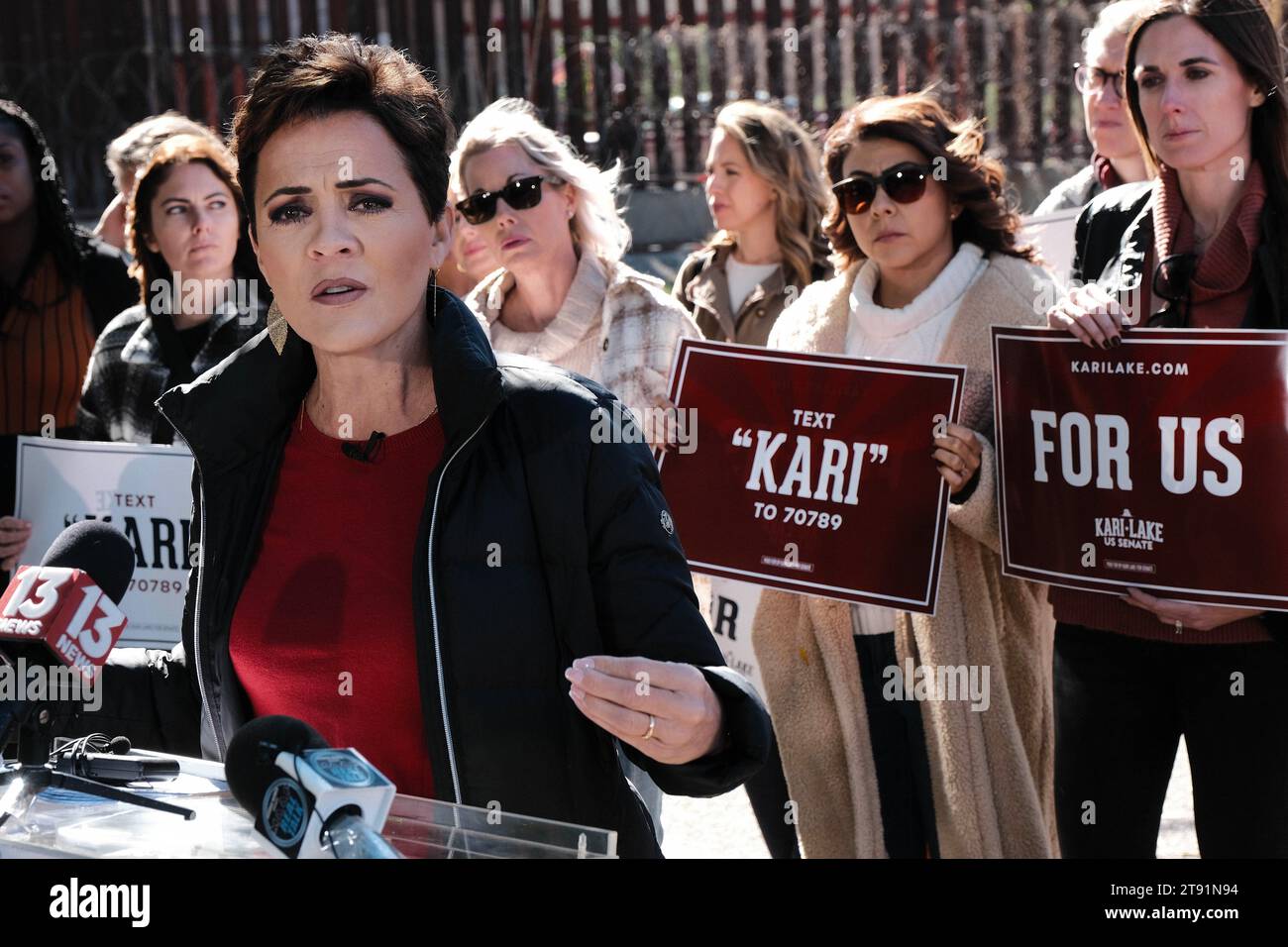 Nogales, Arizona, USA. 21st Nov, 2023. Kari Lake took her Senate ...