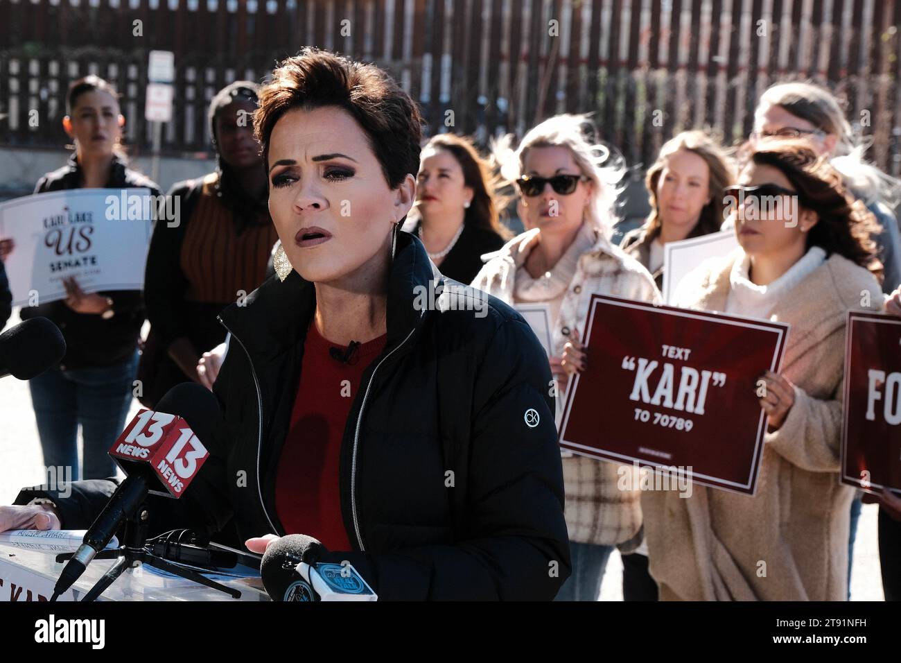 Nogales, Arizona, USA. 21st Nov, 2023. Kari Lake took her Senate ...