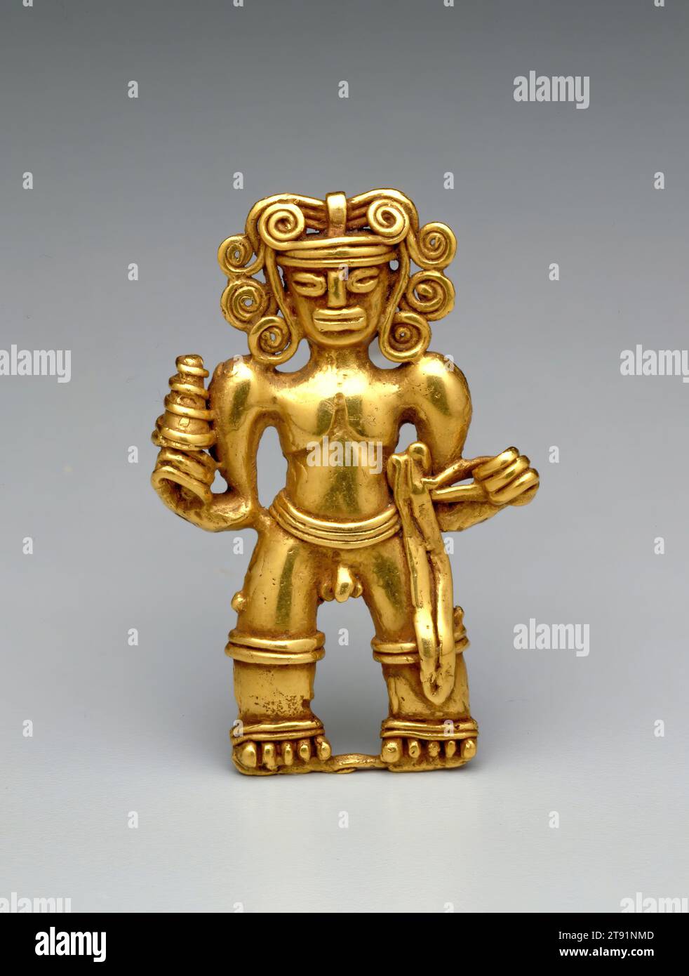 Pendant, 8th-15th century, 2 3/8 in. (6.03 cm), Gold, Costa Rica, Pre ...