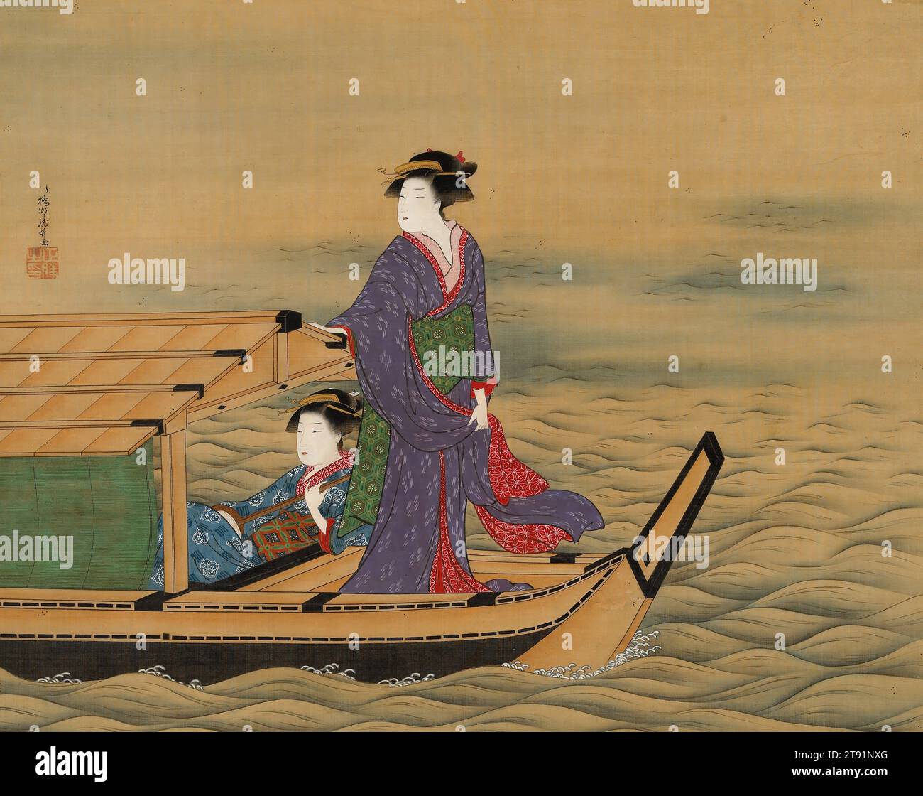 Two Beauties in a Pleasure-Boat, c. 1783, Isoda Koryūsai, Japanese ...