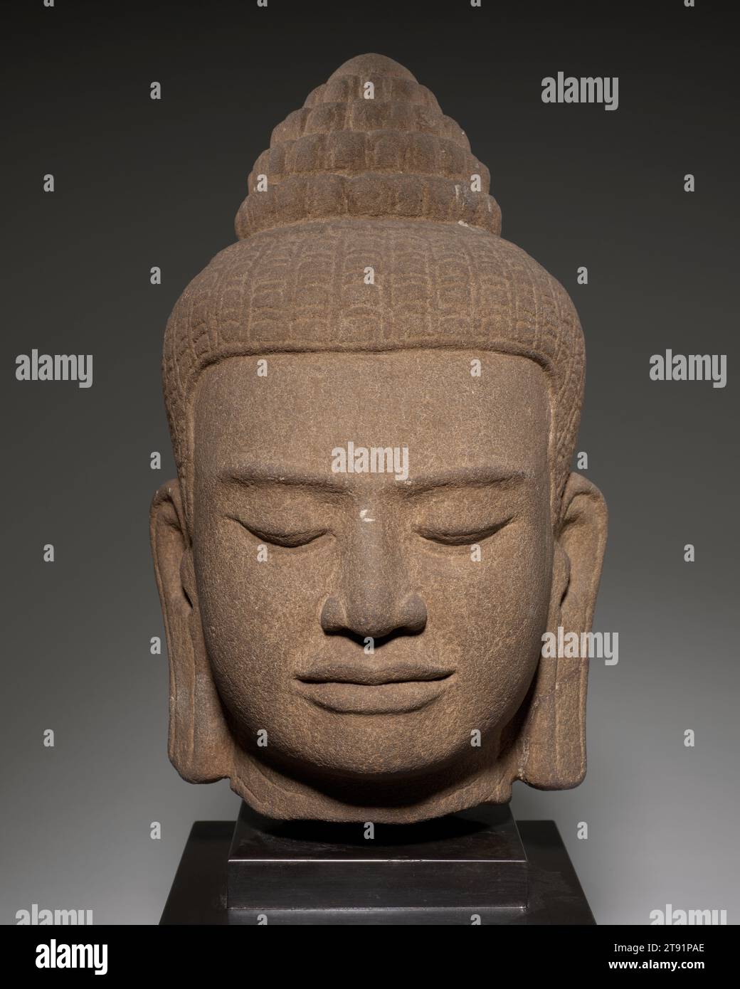 Head of the Buddha, 12th-13th century, 12 x 8 in. (30.48 x 20.32 cm ...