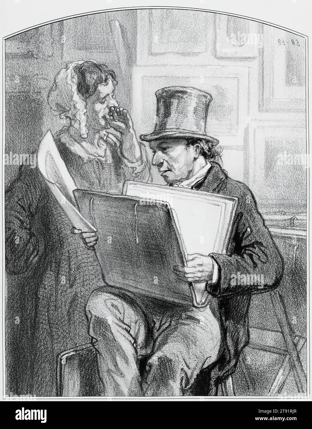 Avant la lettre, Plate 10 from 'Les Toquades', 1858, Paul Gavarni ...
