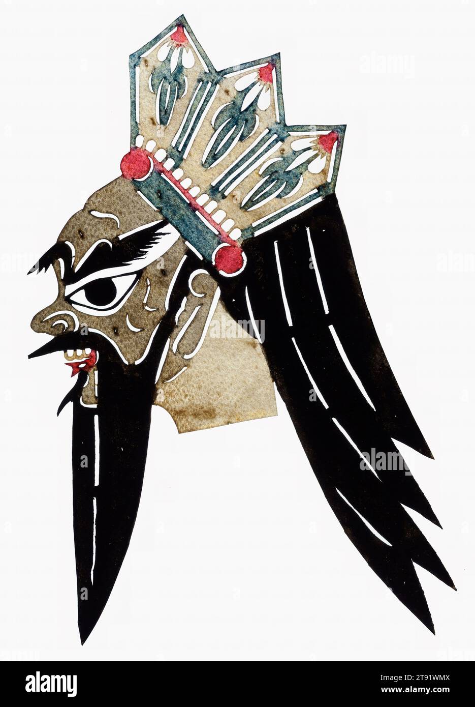 Shadow Puppet Head, 20th century, 5 in. (12.7 cm), China, 20th century ...