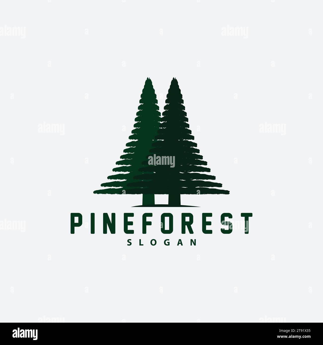 Pine Tree Logo, Luxurious Elegant Simple Design, Fir Tree Vector ...