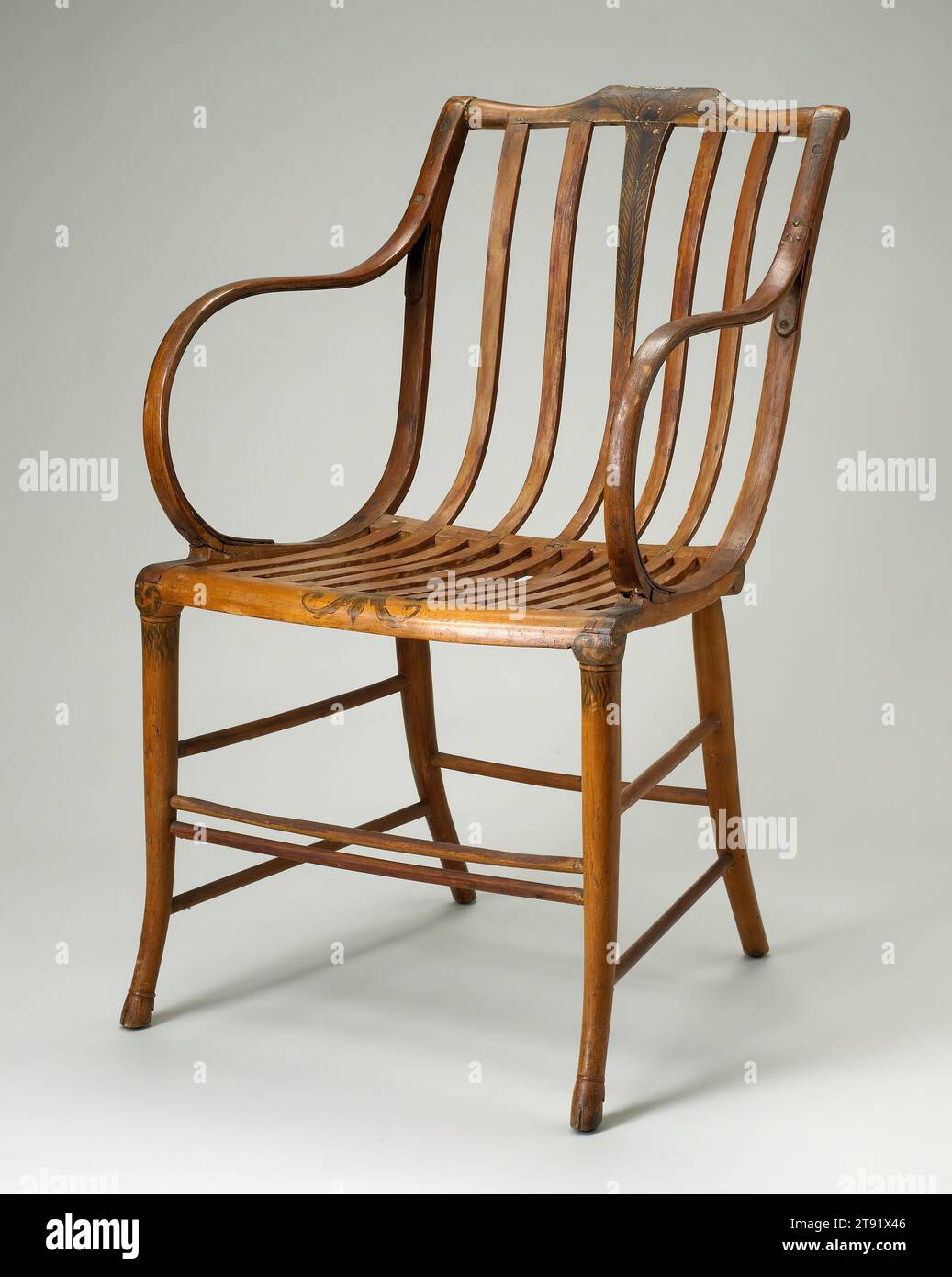 Elastic' chair, c. 1808, Samuel Gragg, American, 1772-1855, 34 1/2 x 20 ...