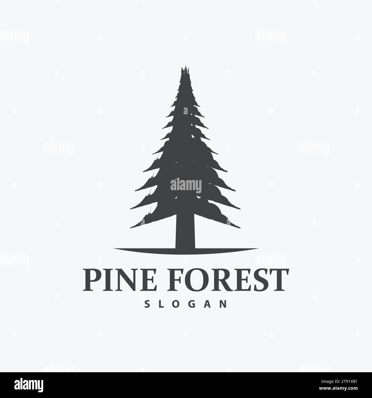 Pine Tree Logo, Luxurious Elegant Simple Design, Fir Tree Vector ...