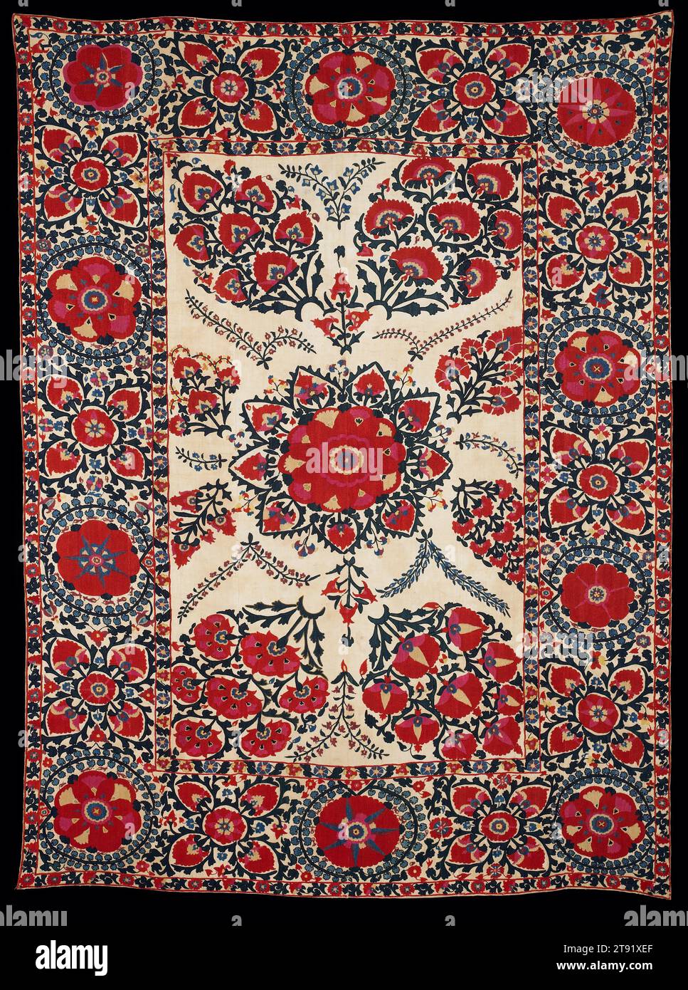 Suzani, Third quarter of the 19th century, 101 x 75 1/2 in. (256.54 x ...