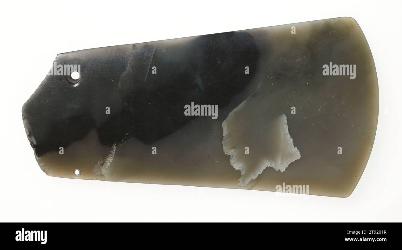 Trapezoidal Ceremonial Axe, 1766-1122 BCE, 9 1/4 x 4 3/4 x 7/16 in. (23 ...