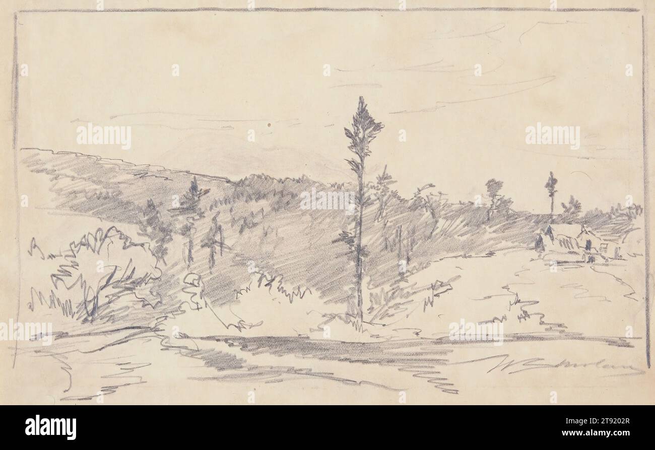 Sketch made on Indian Reservation, Montana, 19th century, Walter ...