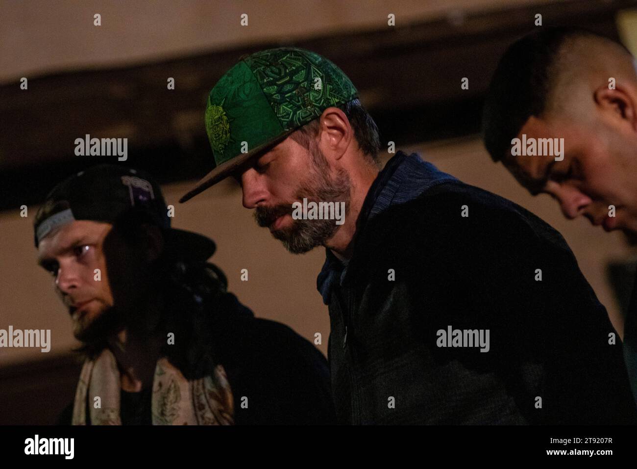 Jonathan Lewis Sr., center, attends his son's vigil at Rancho High ...