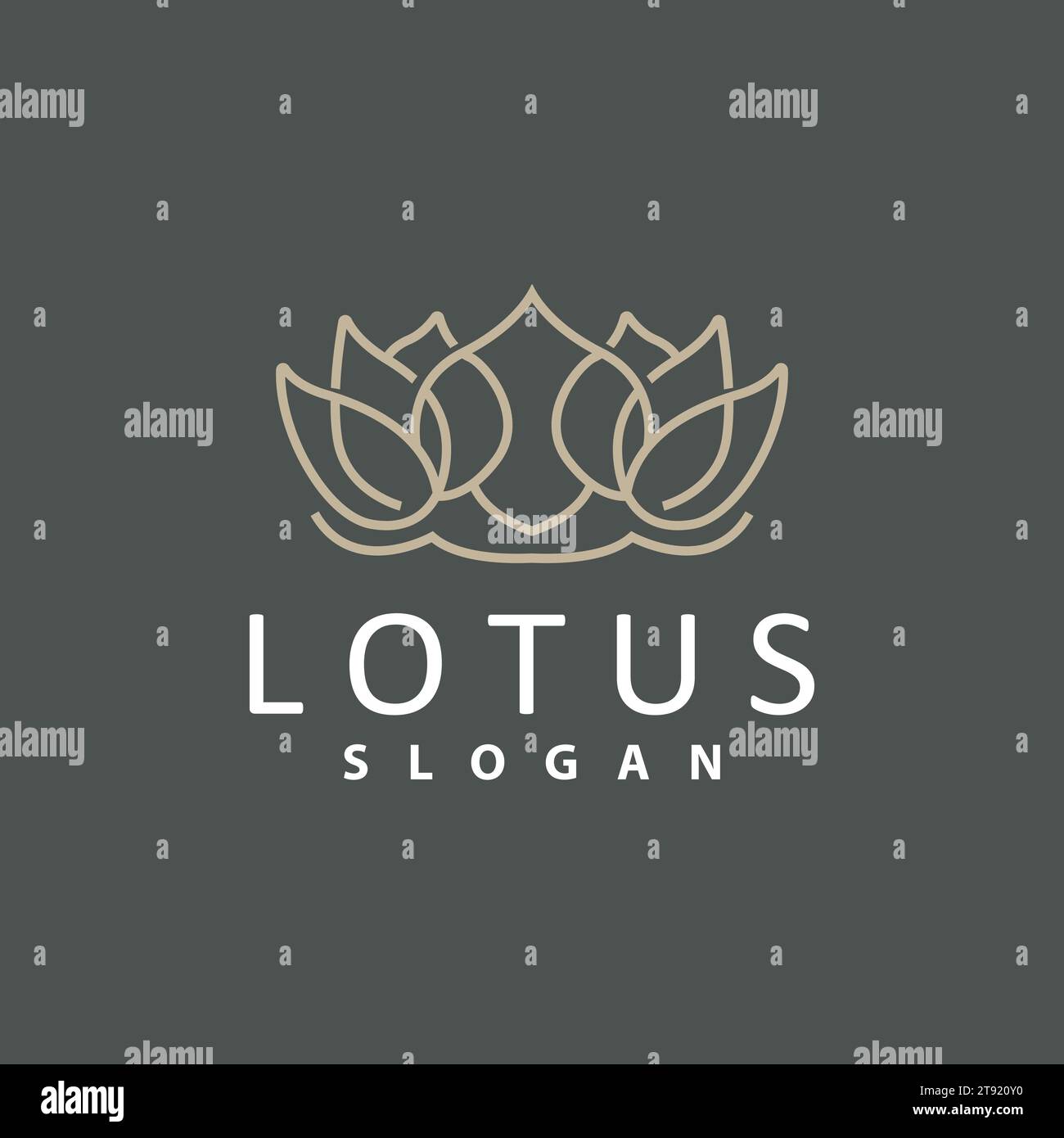 Lotus Logo, Flower Plant Vector, Minimalist Simple Line Design, Symbol ...