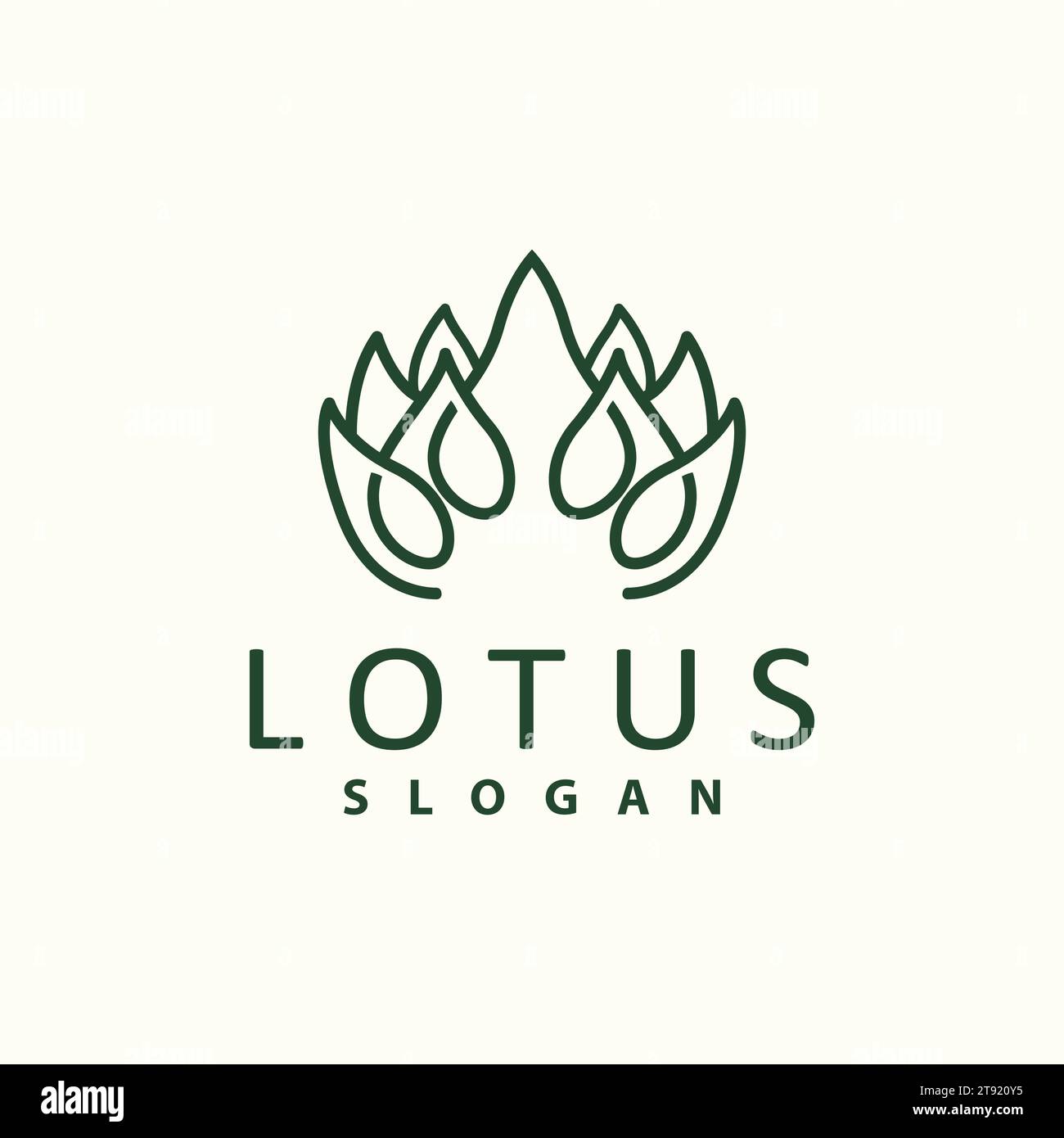 Lotus Logo, Flower Plant Vector, Minimalist Simple Line Design, Symbol ...