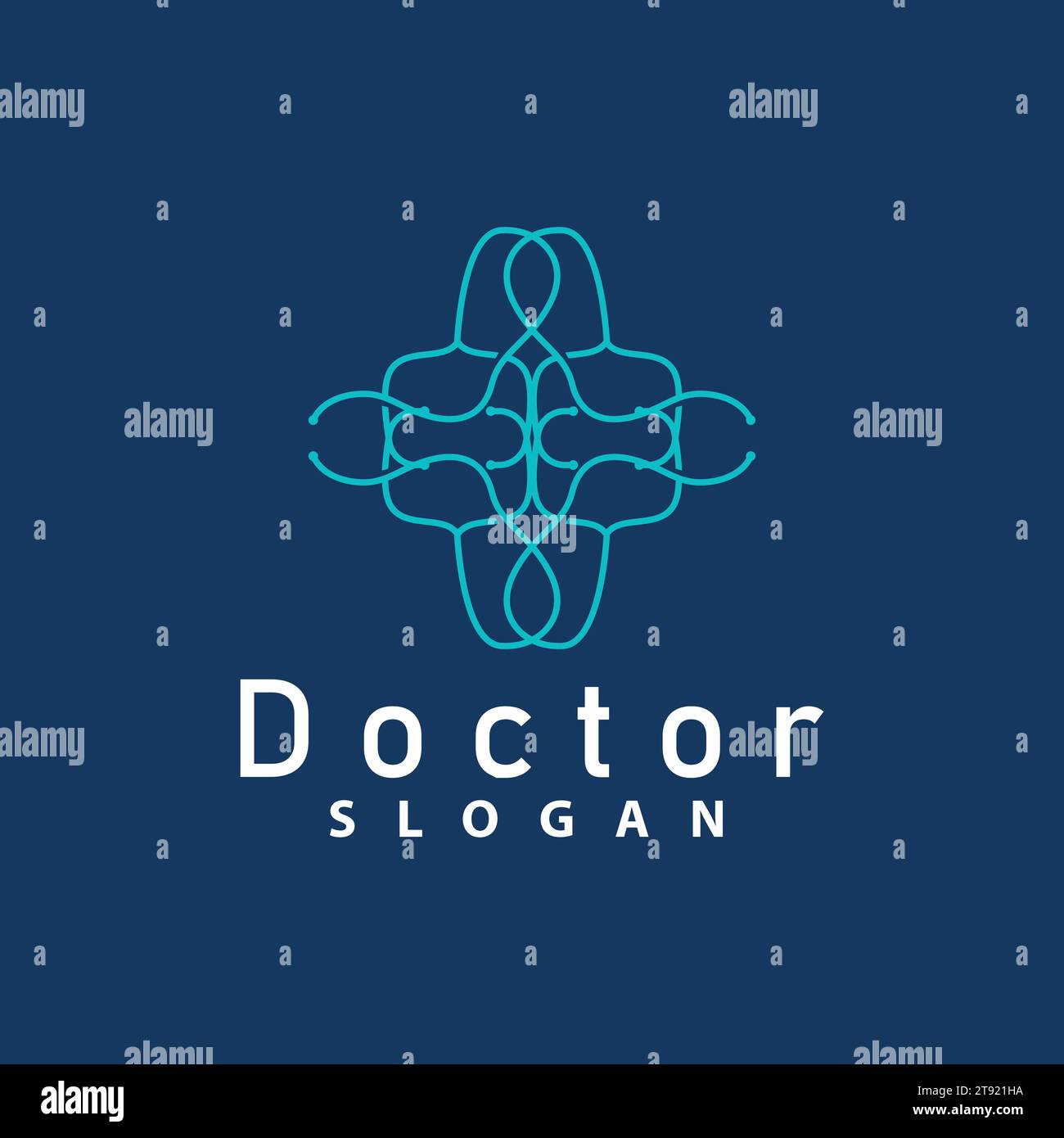Health Logo, Doctor Stethoscope Vector, Health Care Line Design, Icon ...