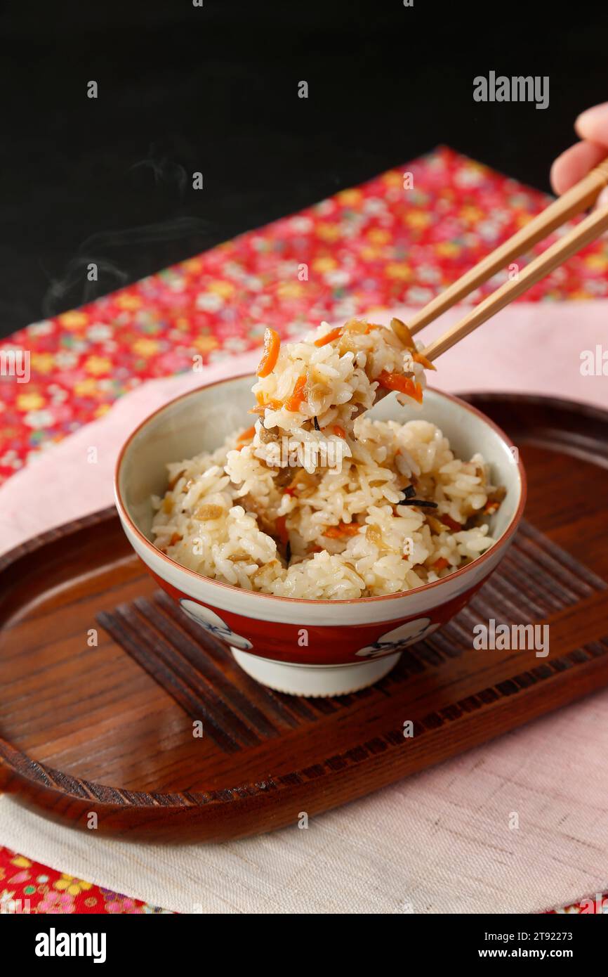 Rice with mushroom hi-res stock photography and images - Alamy