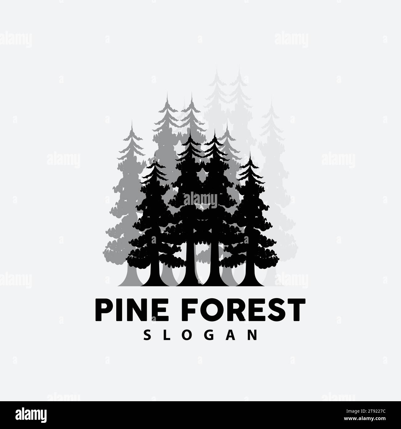Pine Tree Logo, Luxurious Elegant Simple Design, Fir Tree Vector ...