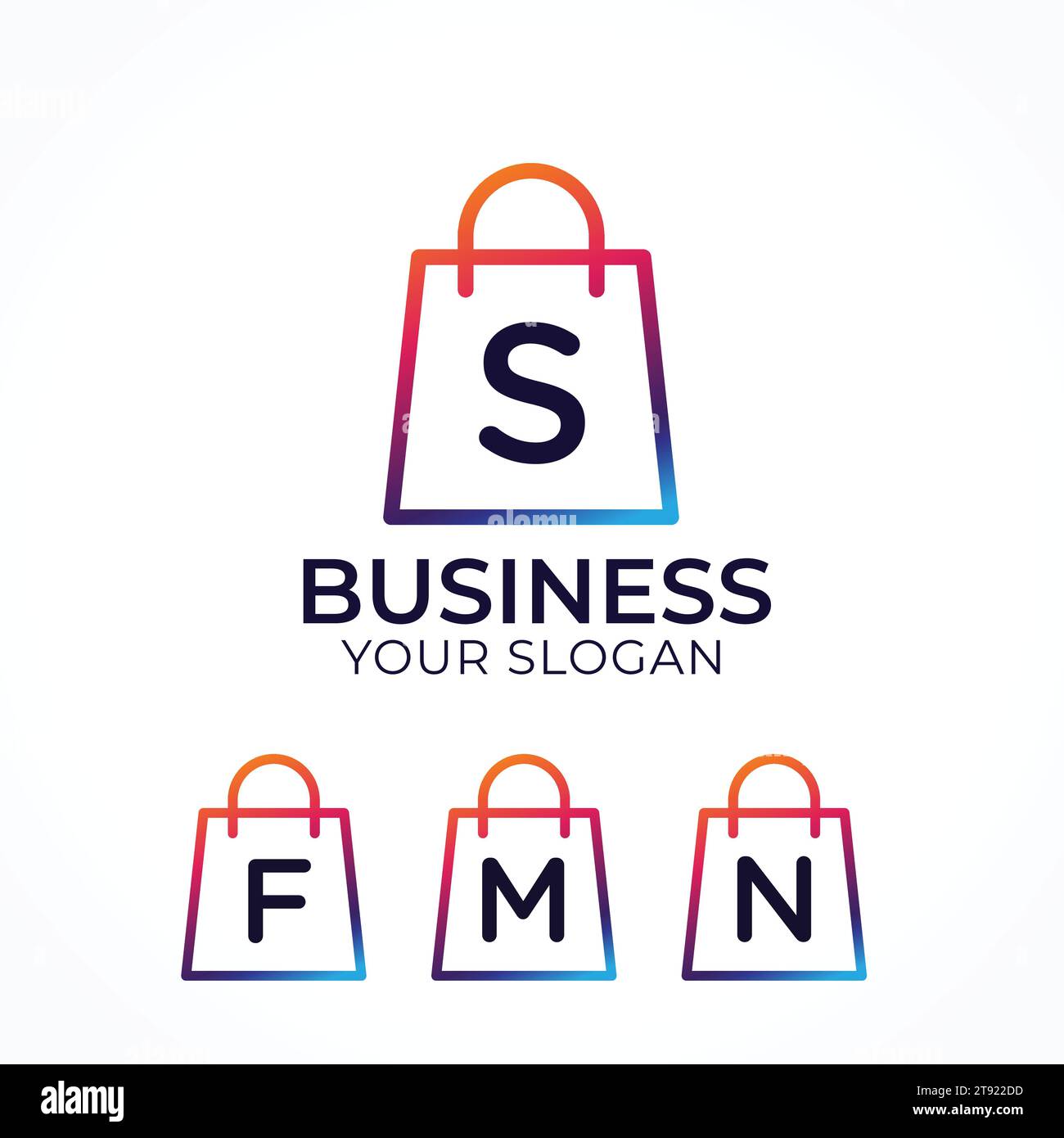 colorful ecommerce S Shopping bag logo design Stock Vector Image & Art ...