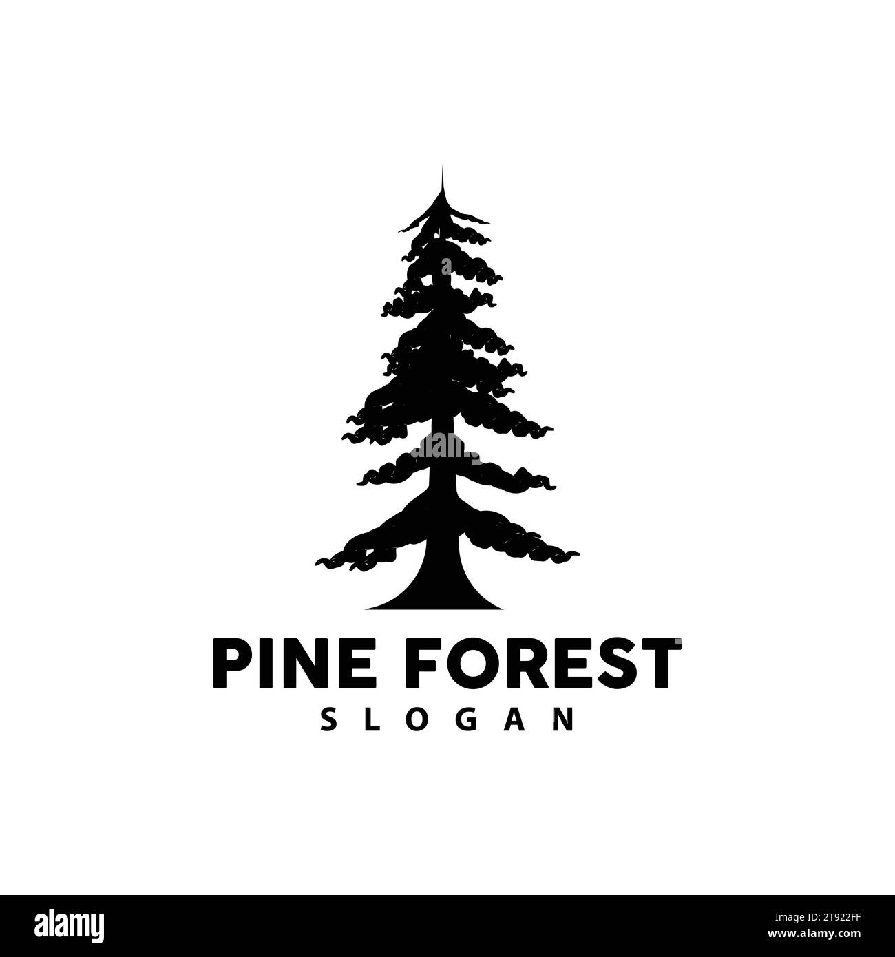 Pine Tree Logo, Luxurious Elegant Simple Design, Fir Tree Vector ...