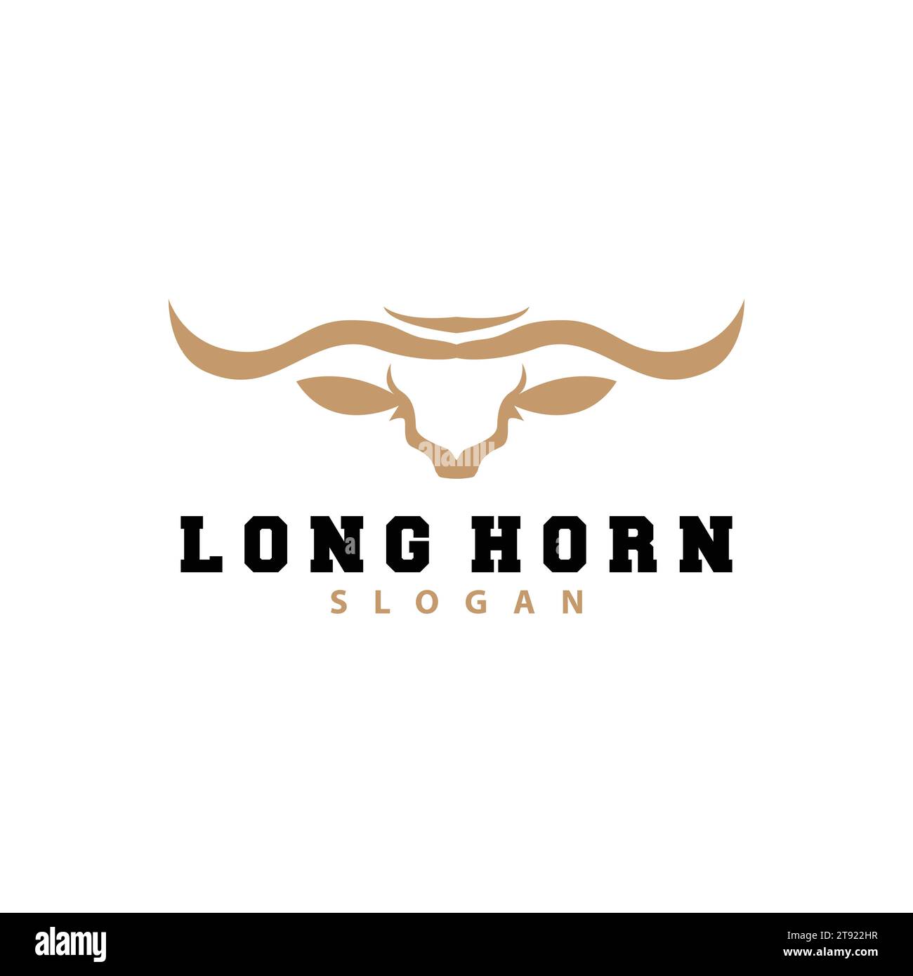 Long Horn Logo, Livestock Bull Animal Vector, Retro Vintage Design ...