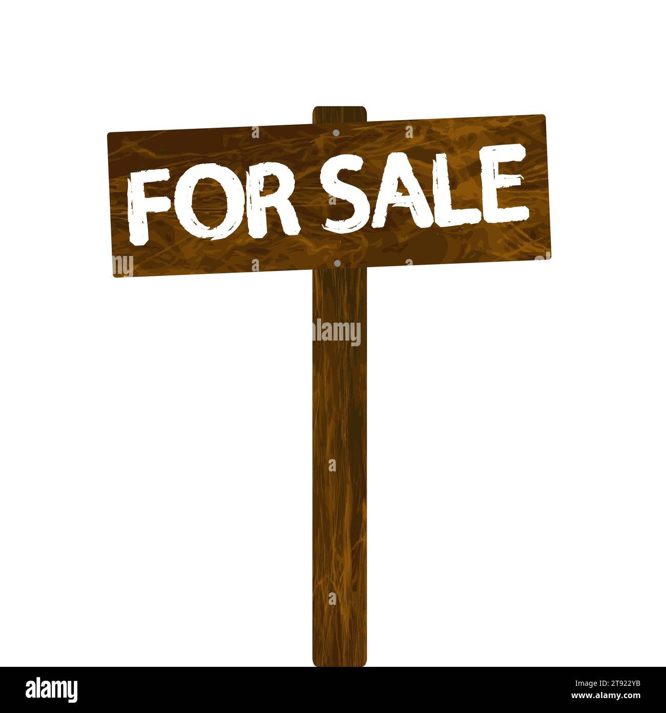 FOR SALE wooden sign isolated on white background Stock Vector Image ...