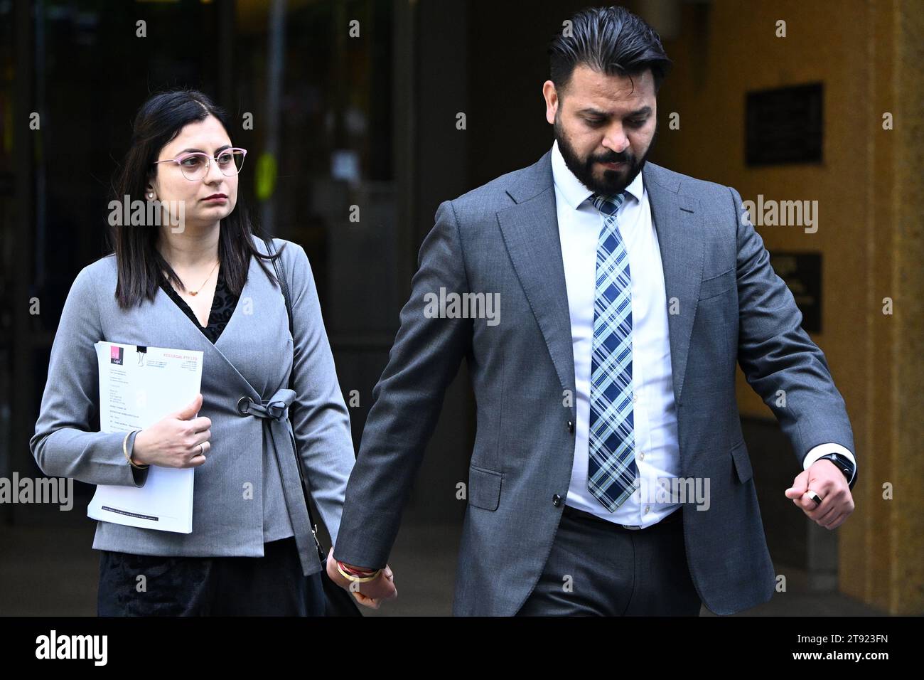 Melbourne, Australia. 22nd Nov, 2023. Gangandeep Silwal, father of Anvi ...