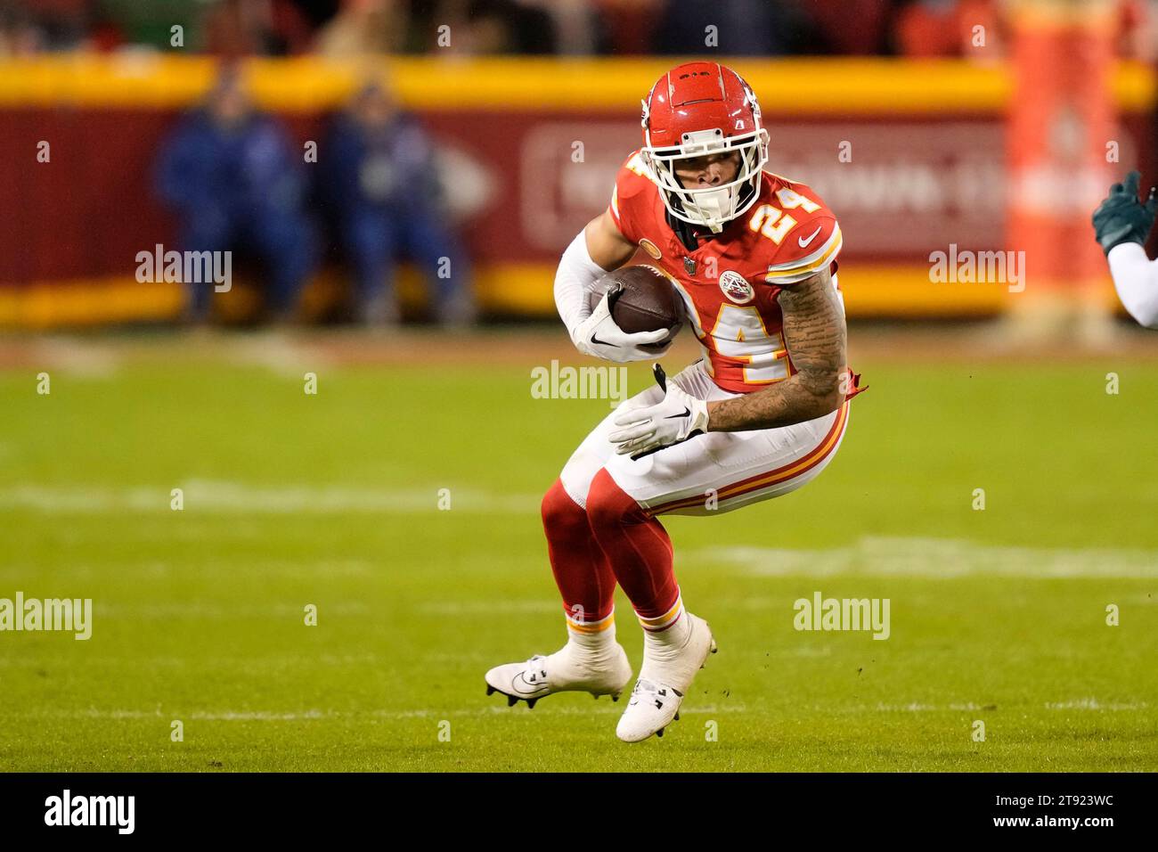 Kansas City Chiefs wide receiver Skyy Moore runs the ball during the ...