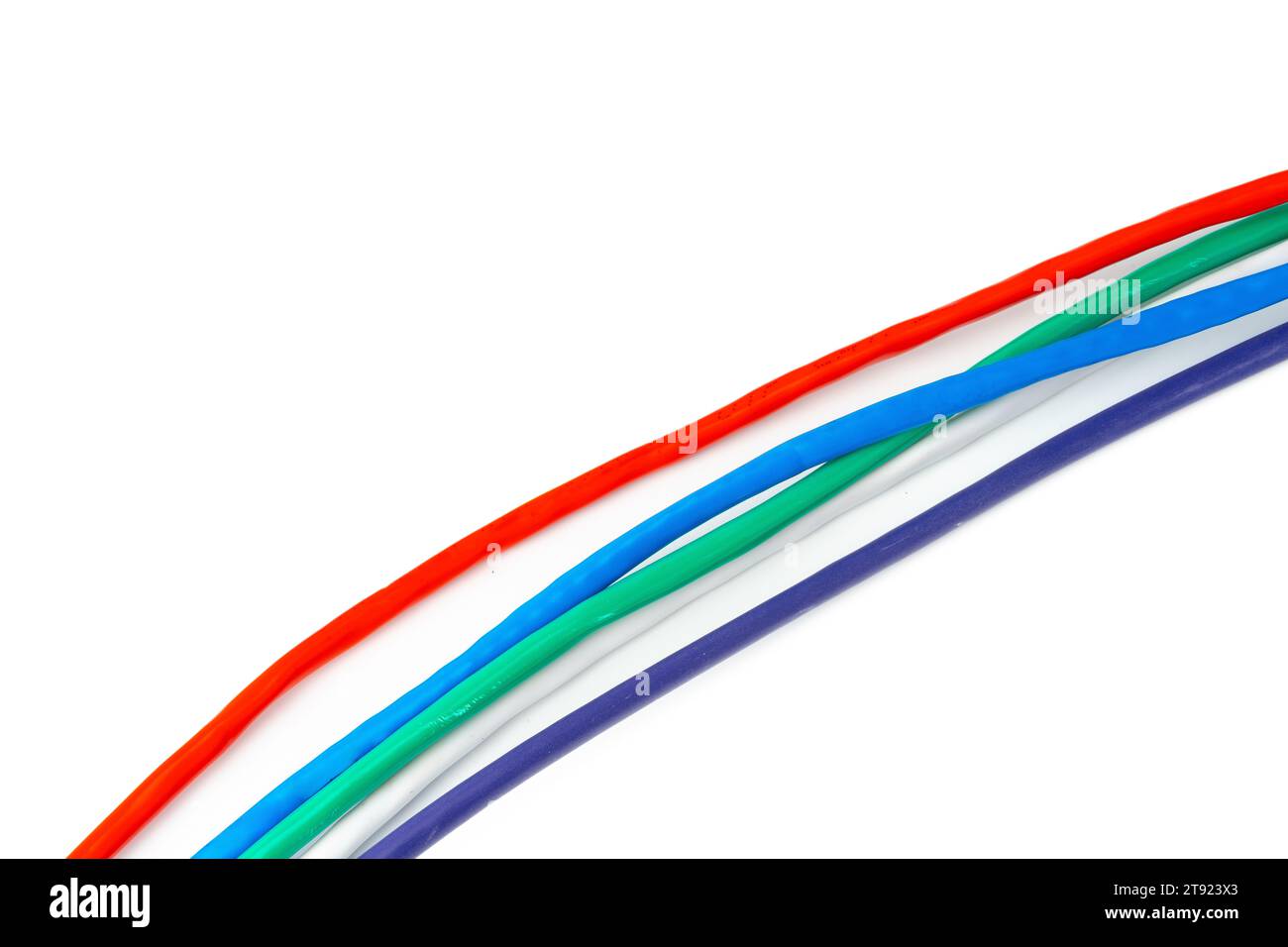 Colorful network cables switch on white background Stock Photo - Alamy