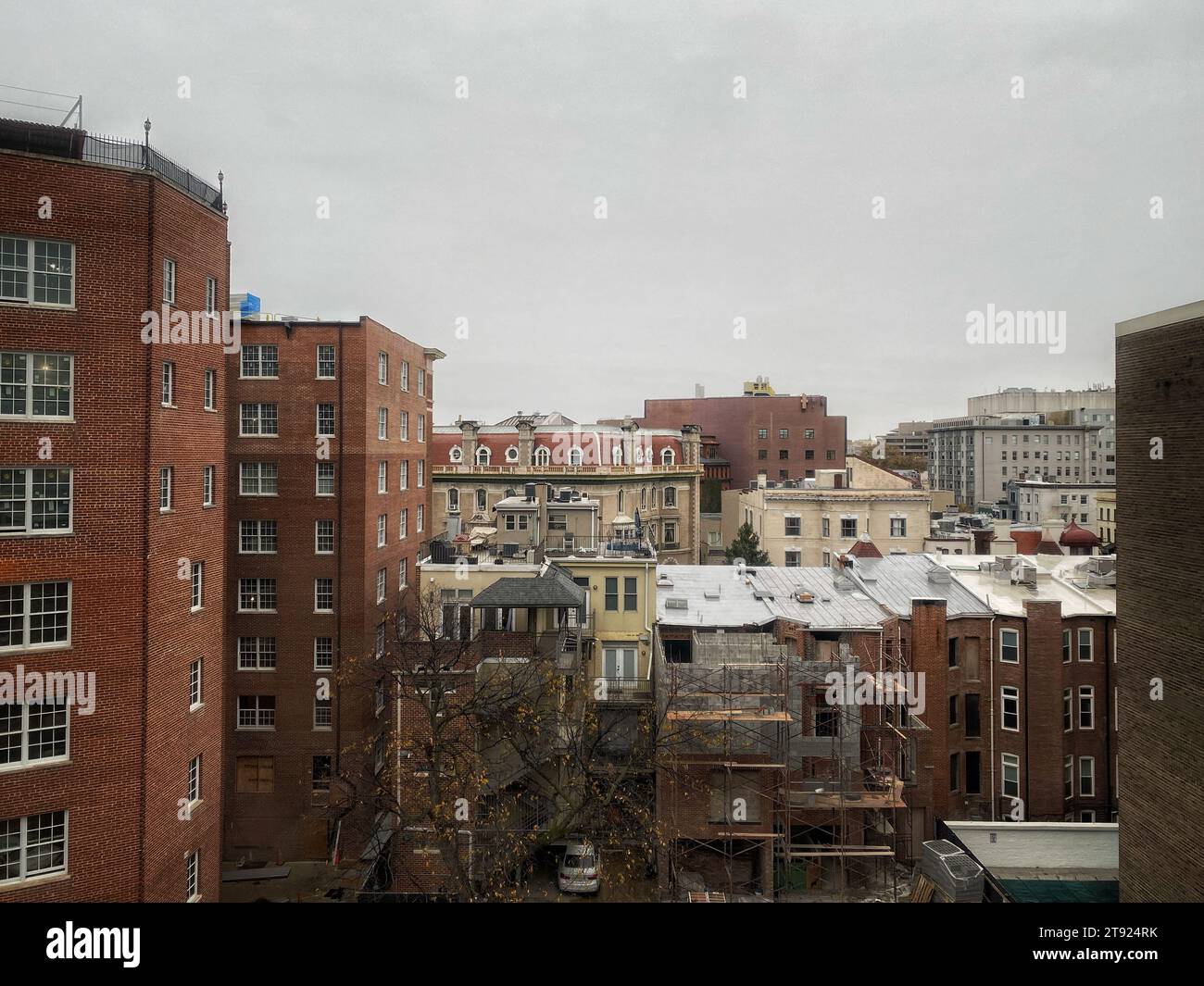 The Washington DC skyline on a gray rainy day Stock Photo - Alamy