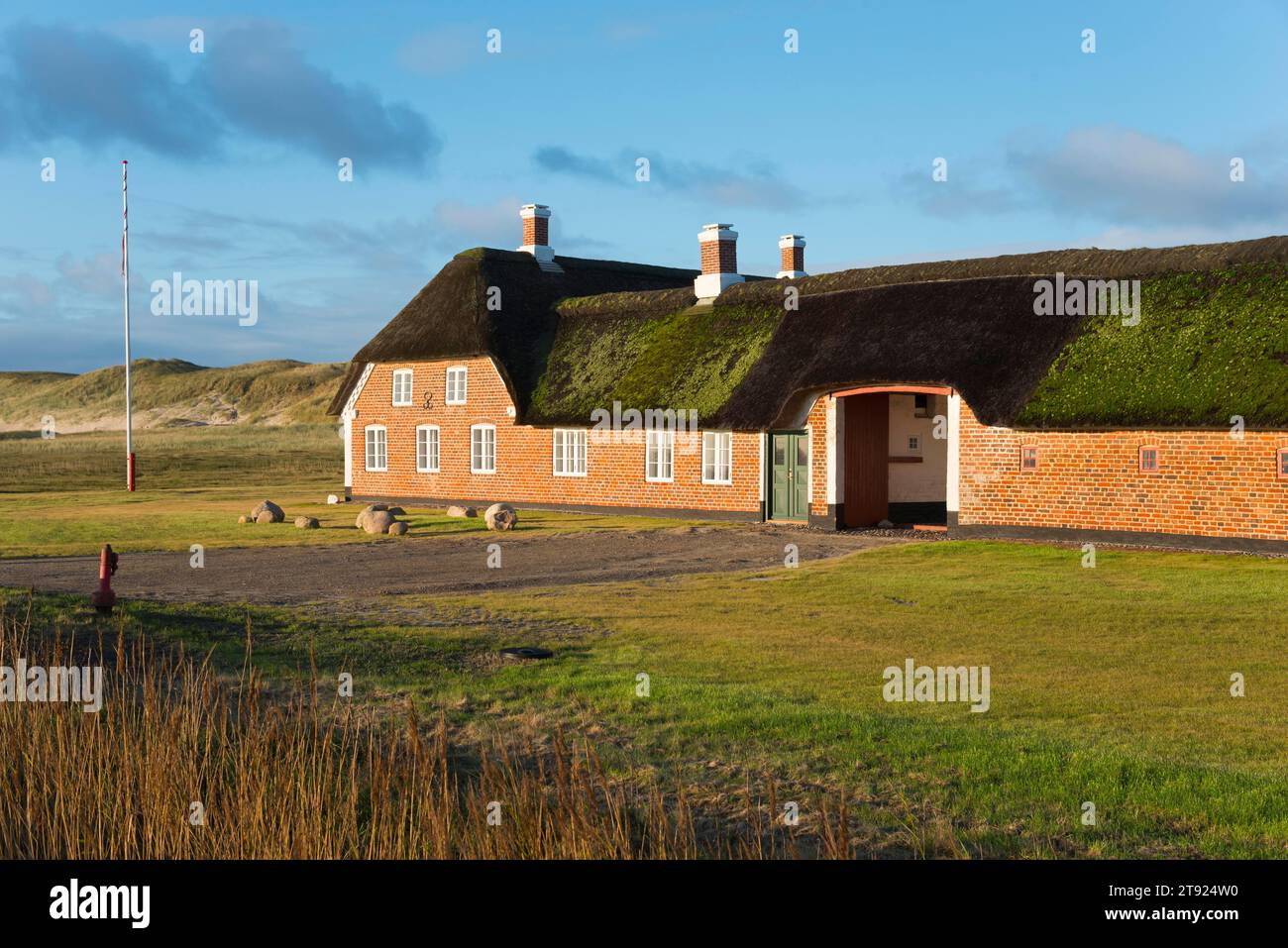 Historic farm in the dunes by Tim's car park, Tim, Ringkobing-Skjern ...