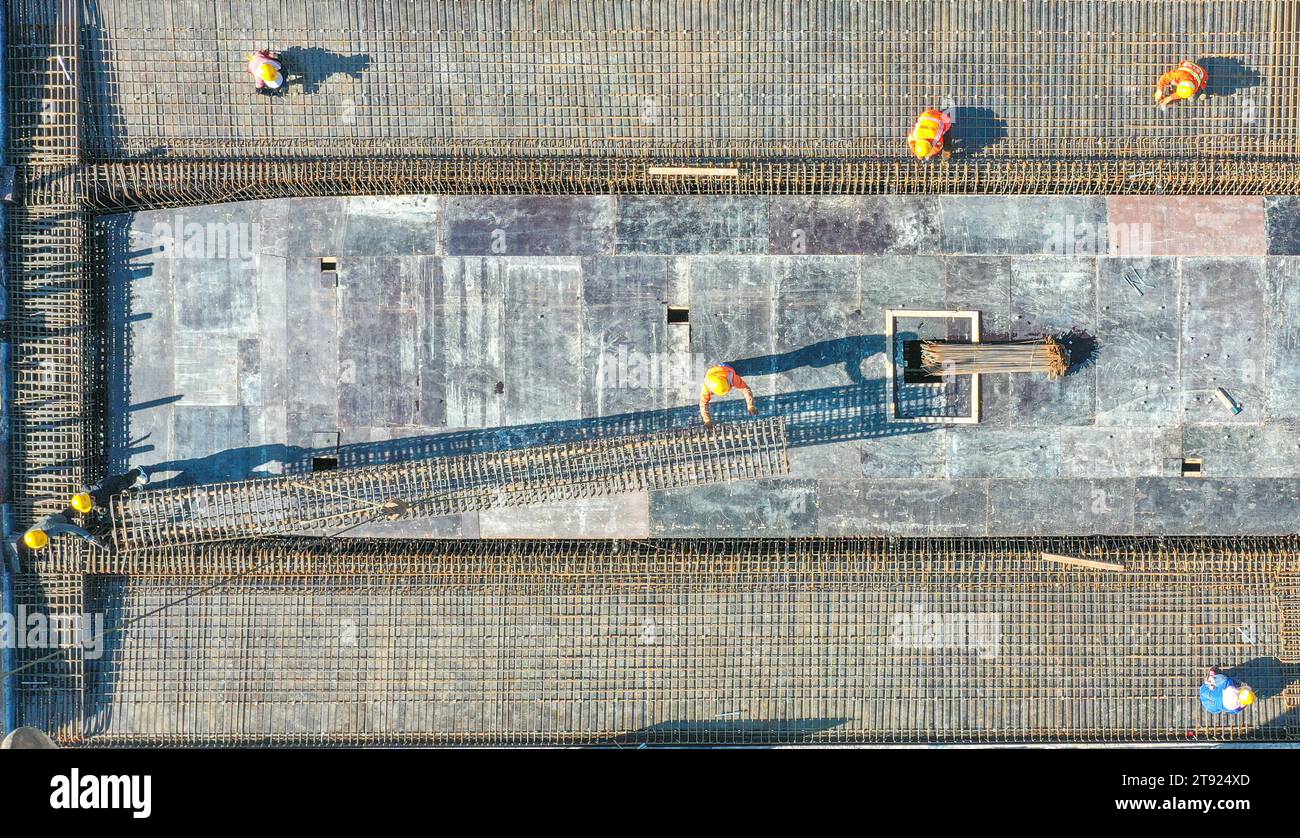 HUZHOU, CHINA - NOVEMBER 22, 2023 - Workers work at the construction ...