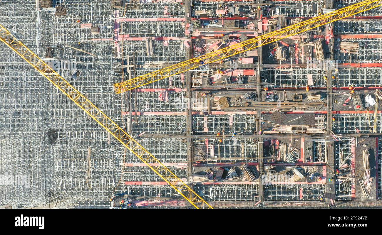 HUZHOU, CHINA - NOVEMBER 22, 2023 - Workers work at the construction ...