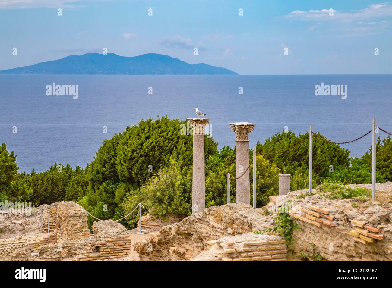 Antique Villa Romana with view of Giglio Island, Giannutri Island ...