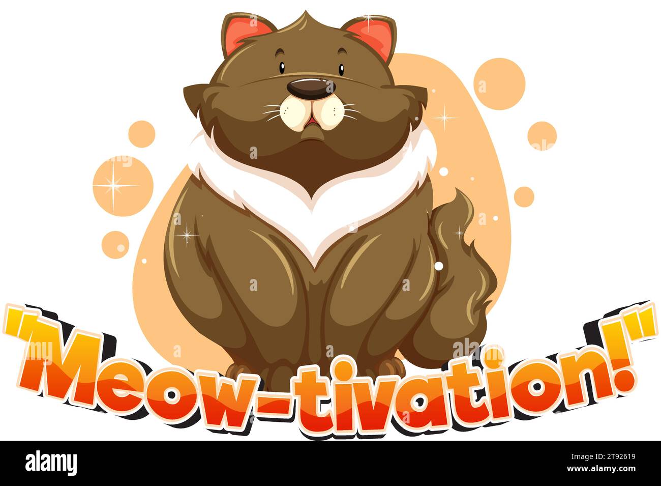 A hilarious cartoon illustration of an adorable animal with a pun Stock ...