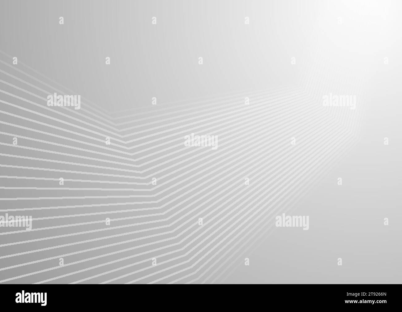 Grey curved geometric lines tech background. Abstract light monochrome ...