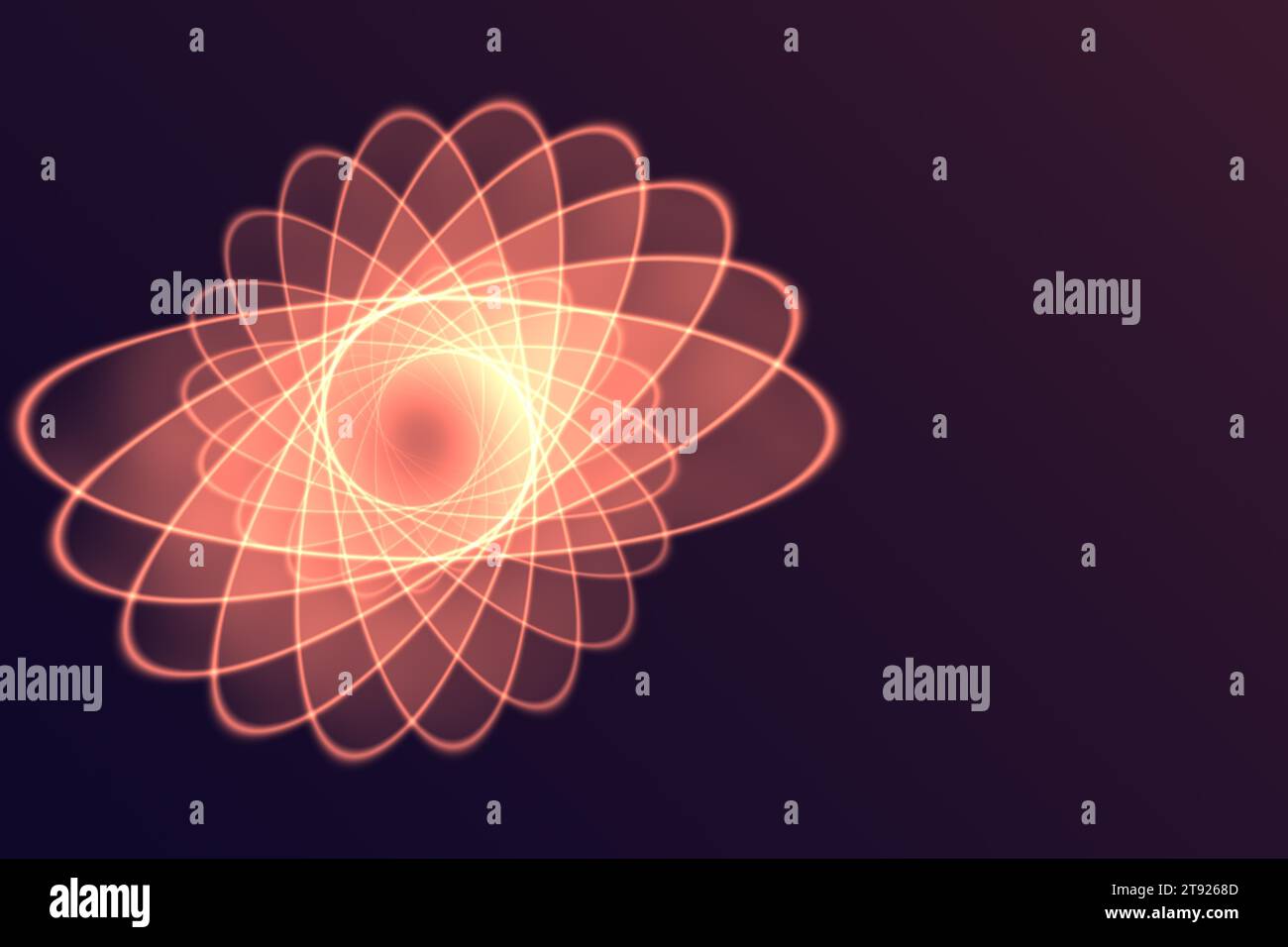 Atomic Energy Symbol Electrons Moving On Orbits Atomic Energy Concept