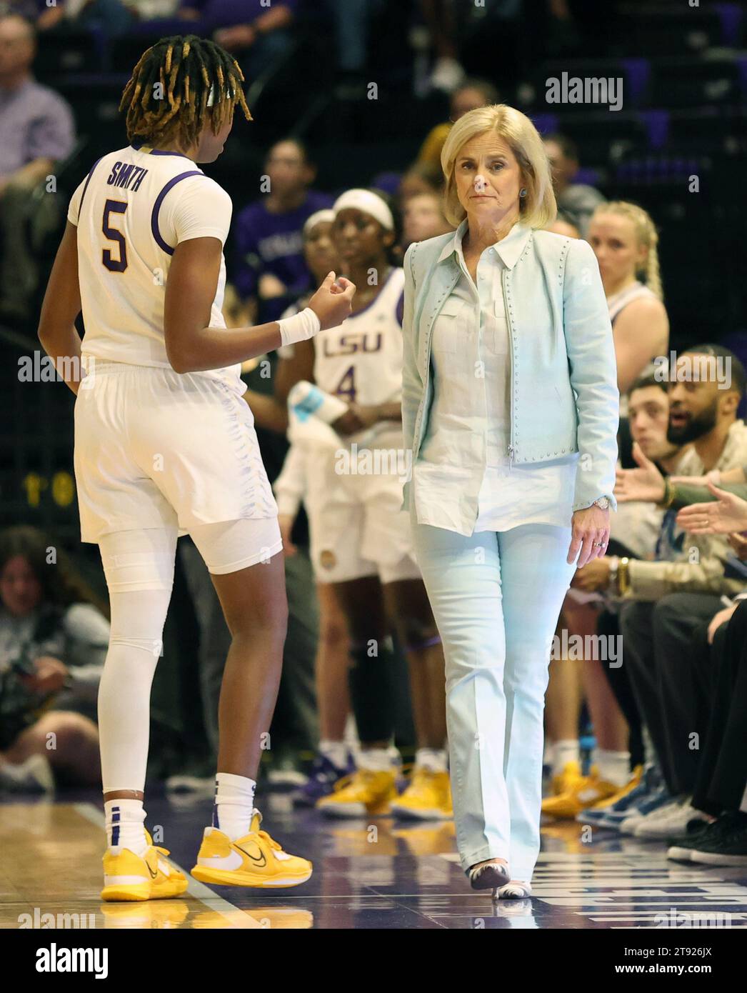 Baton Rouge, USA. 21st Nov, 2023. LSU Lady Tigers head coach Kim Mulkey ...