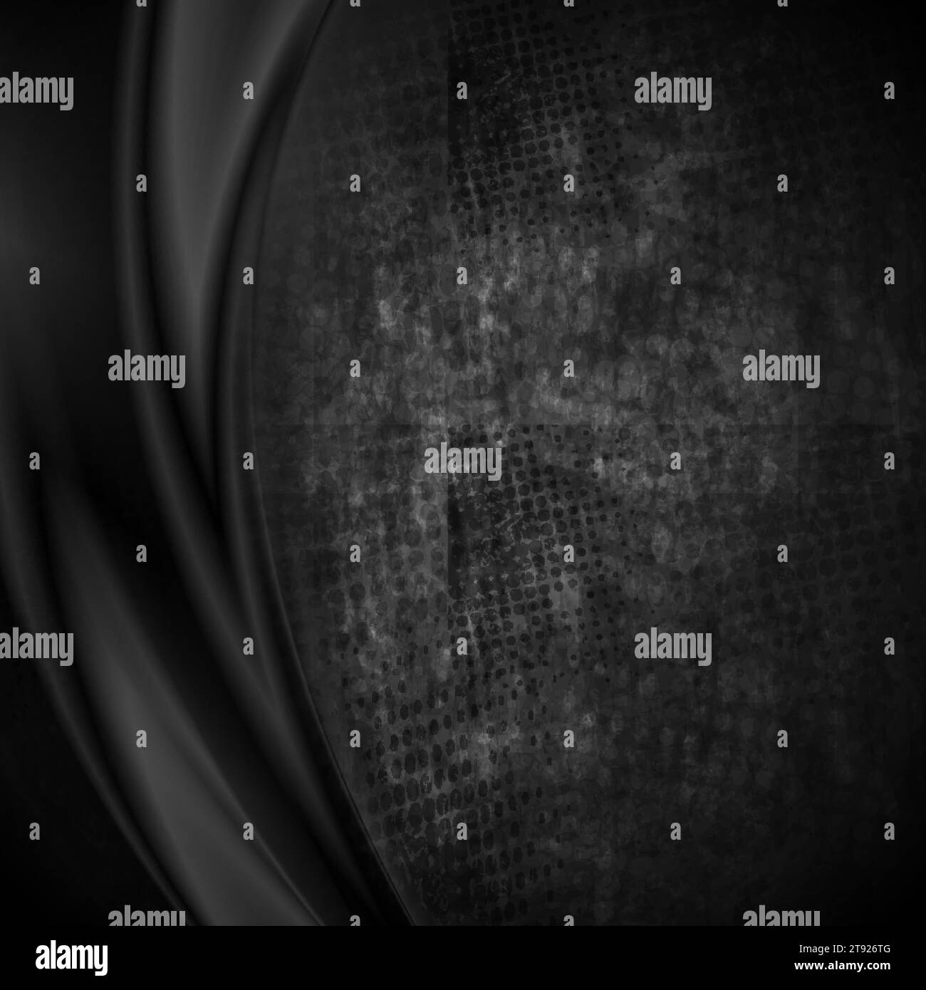 Black smooth waves on grunge background. Abstract vector design Stock ...