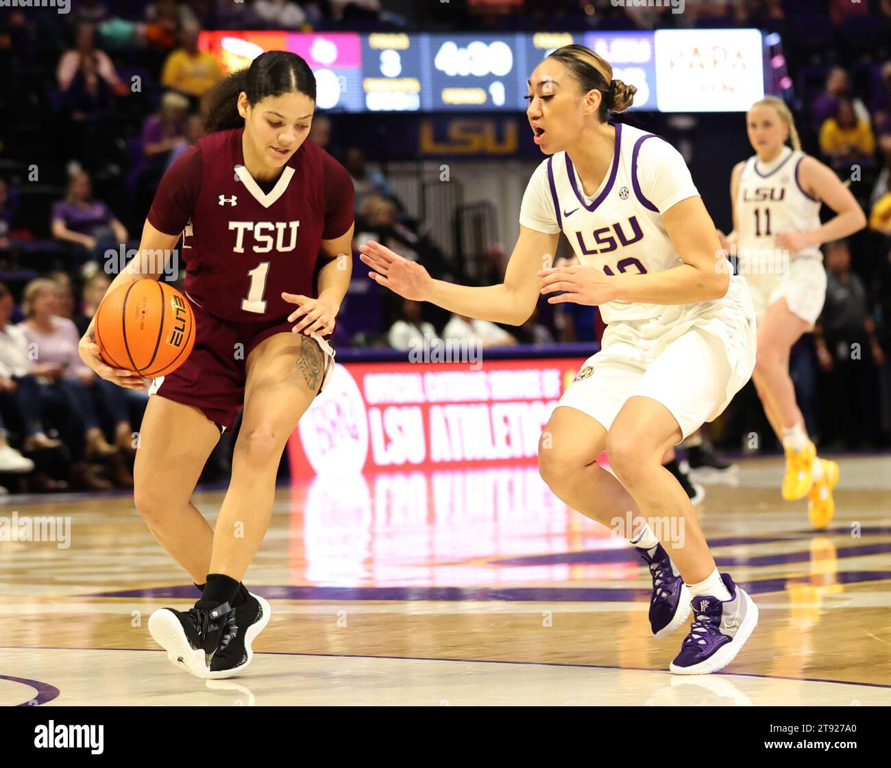 Baton Rouge, USA. 21st Nov, 2023. LSU Lady Tigers guard Last-Tear Poa ...