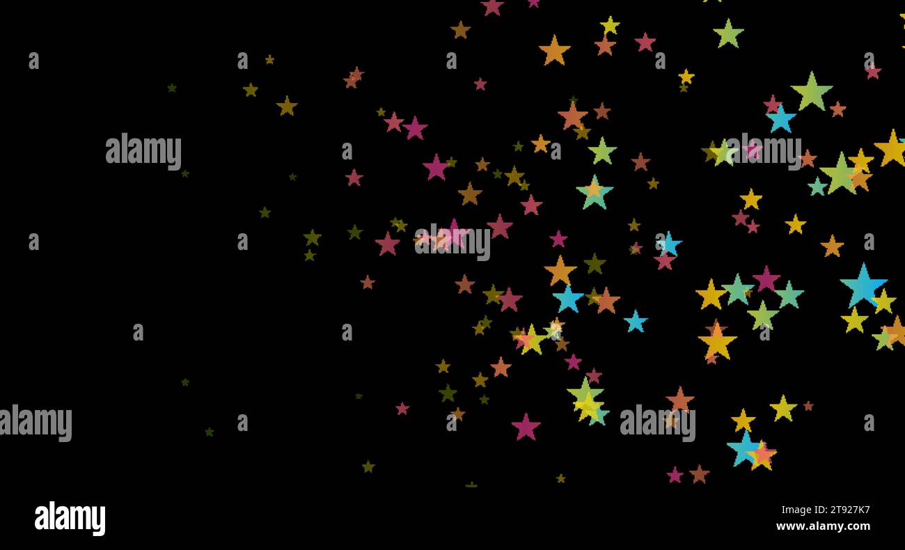 Multicolored small stars abstract art vector background Stock Vector ...