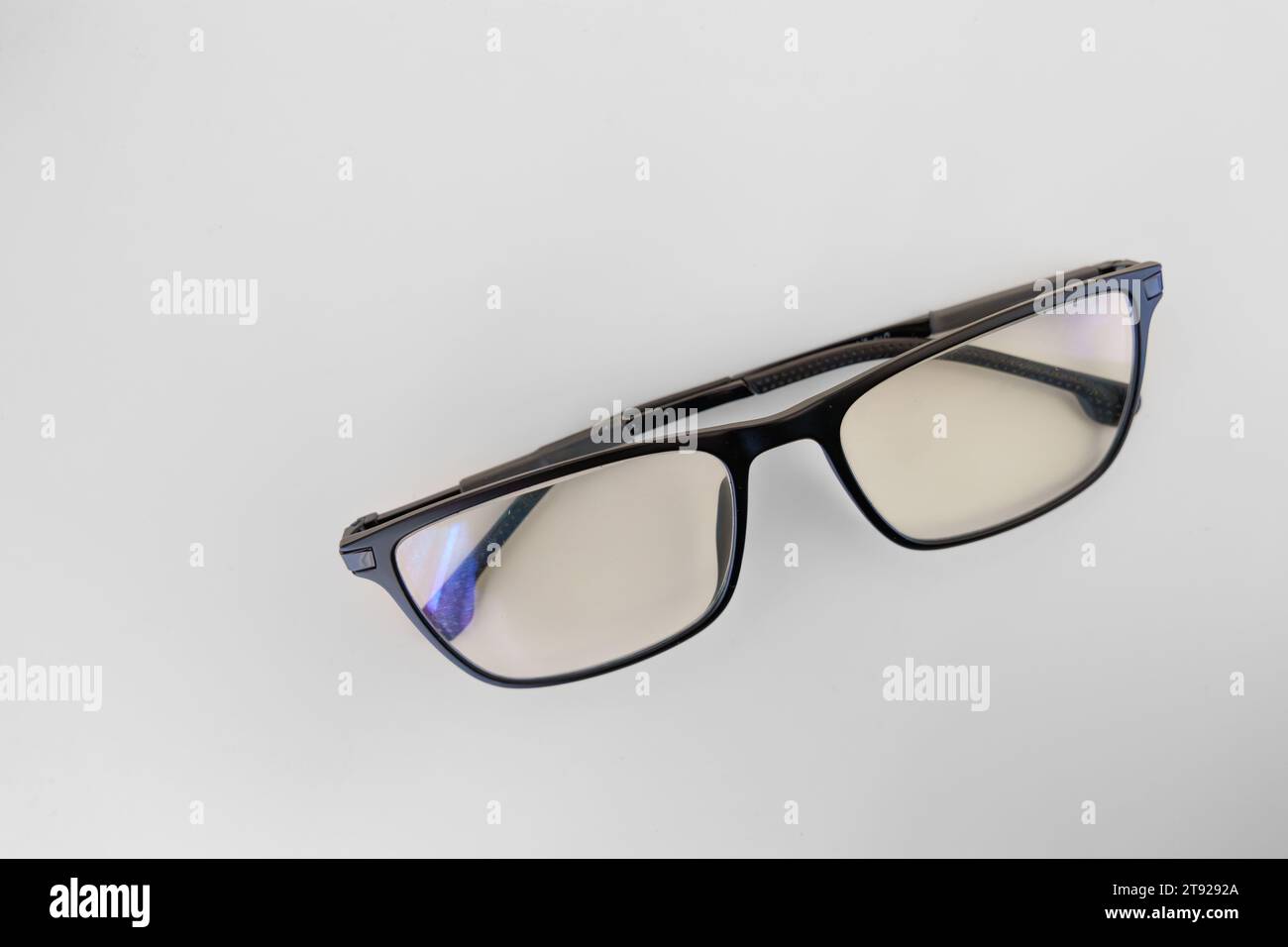 Stylish black frame glasses featuring UV filter and anti-reflective ...
